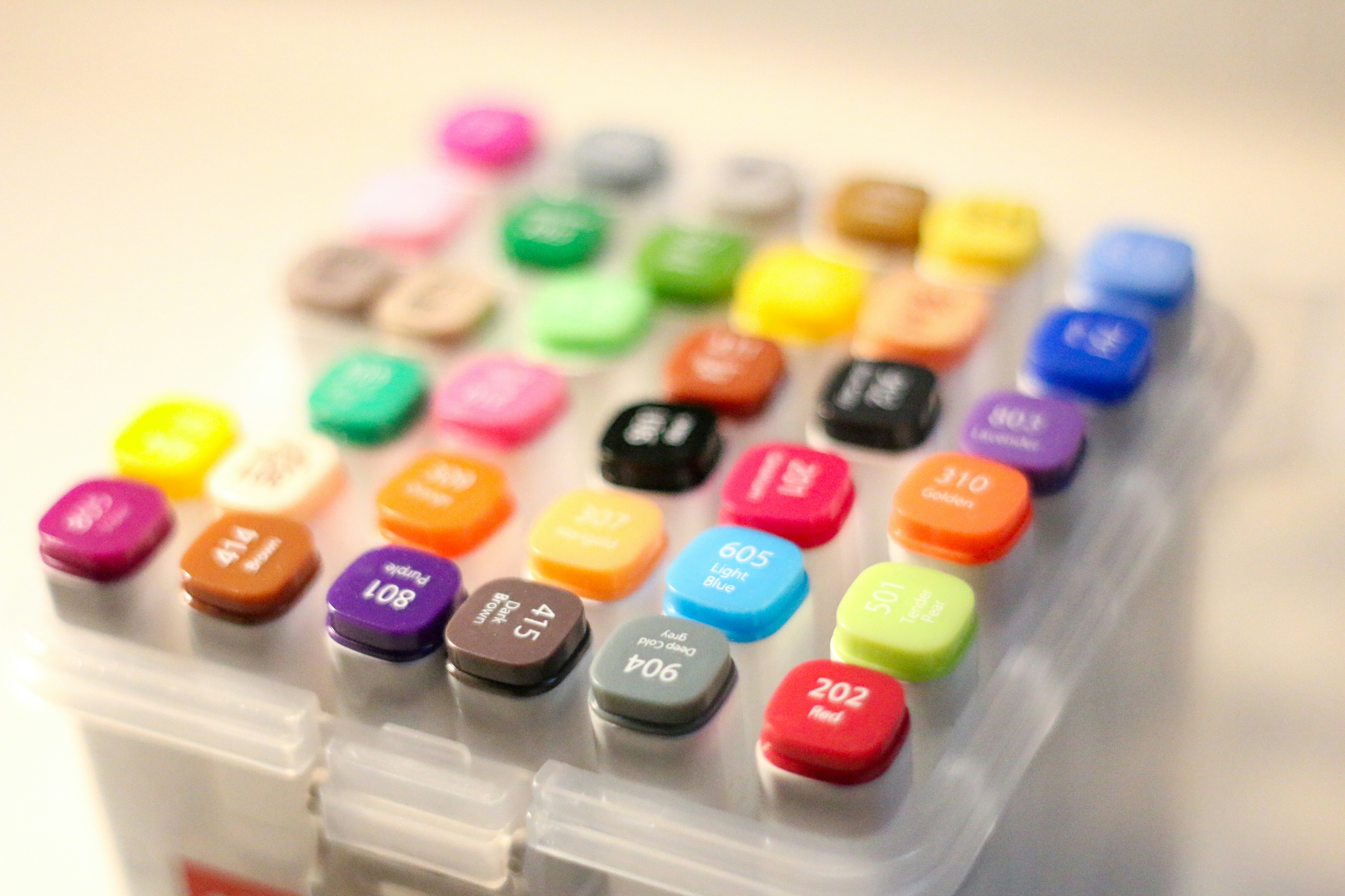 Spectrum in a Case: A Close Look at Colorful Marker Caps