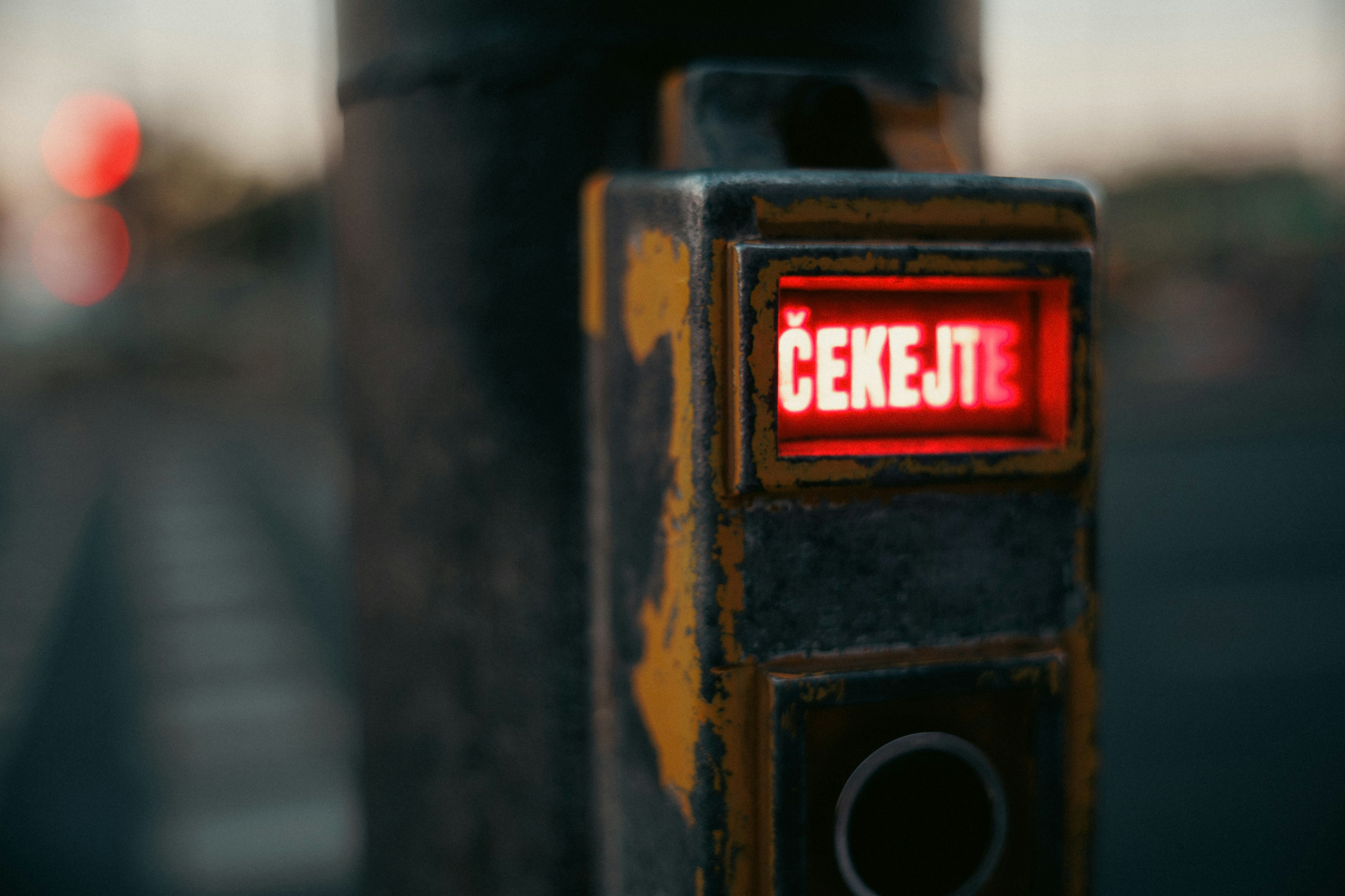 Glowing Stop: A Red Signal of Pause at the Pedestrian Crossing