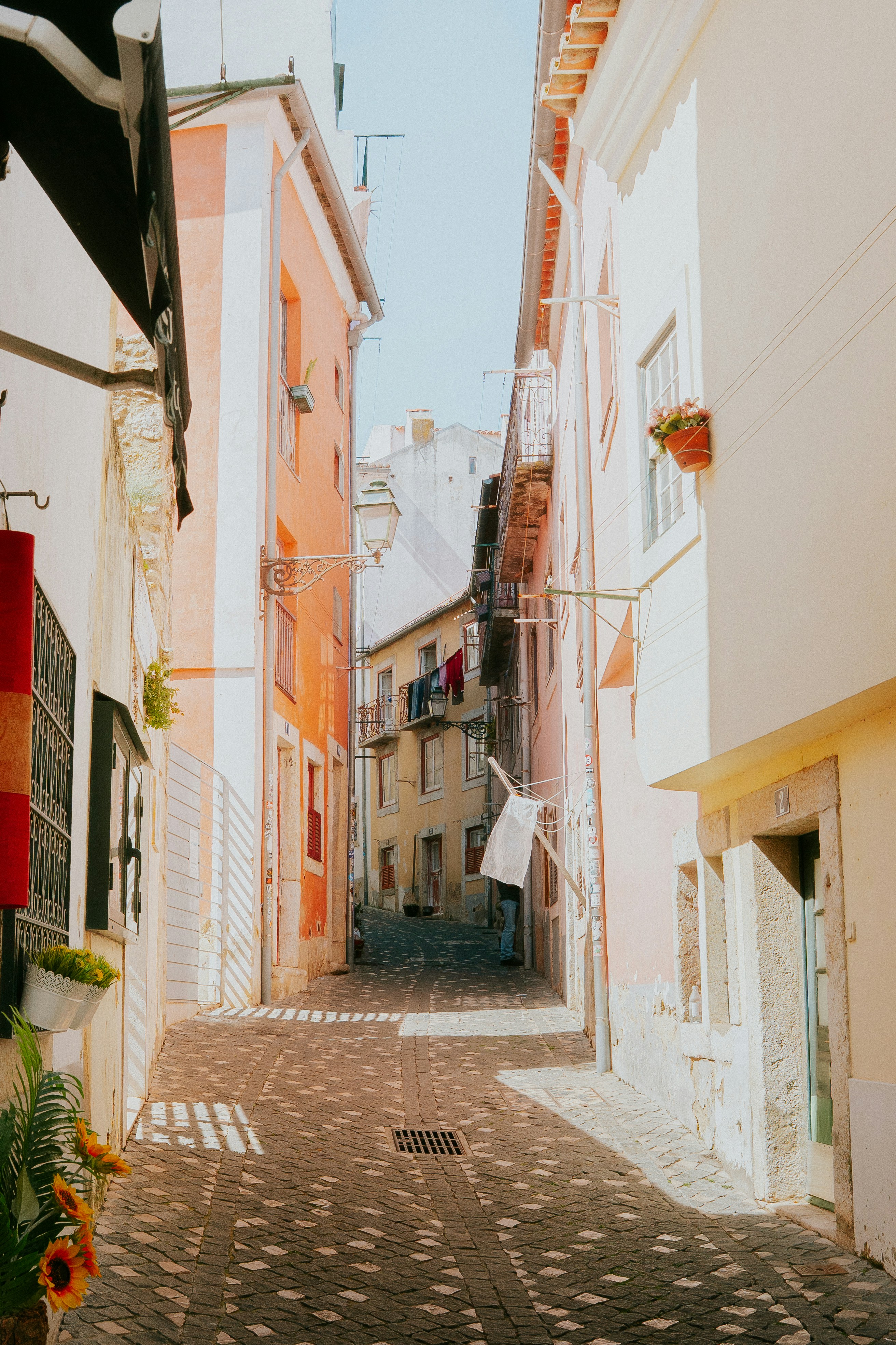 Sunlit Alleys of a Warm-Color Village