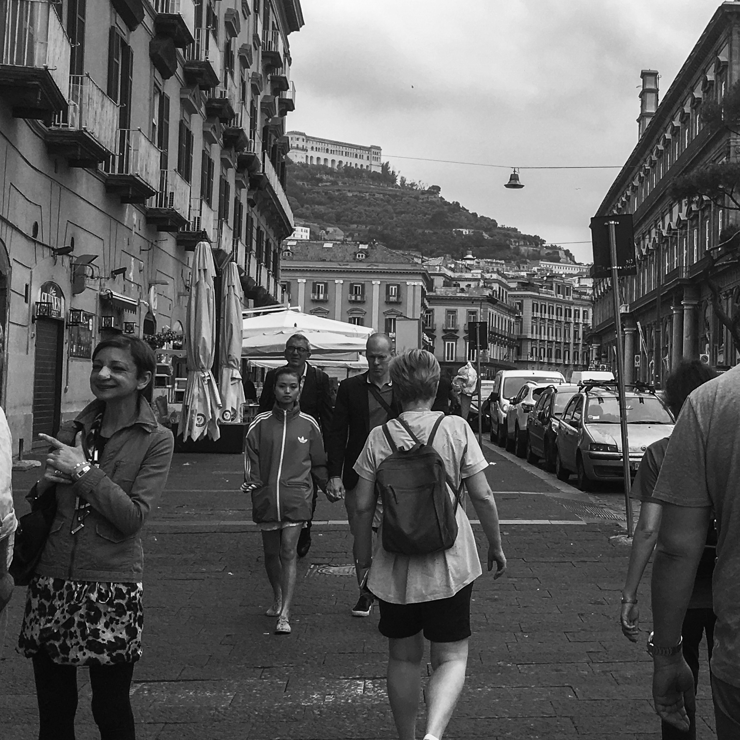 Crossing in a European Street: Faces, Fabrics, and Footsteps