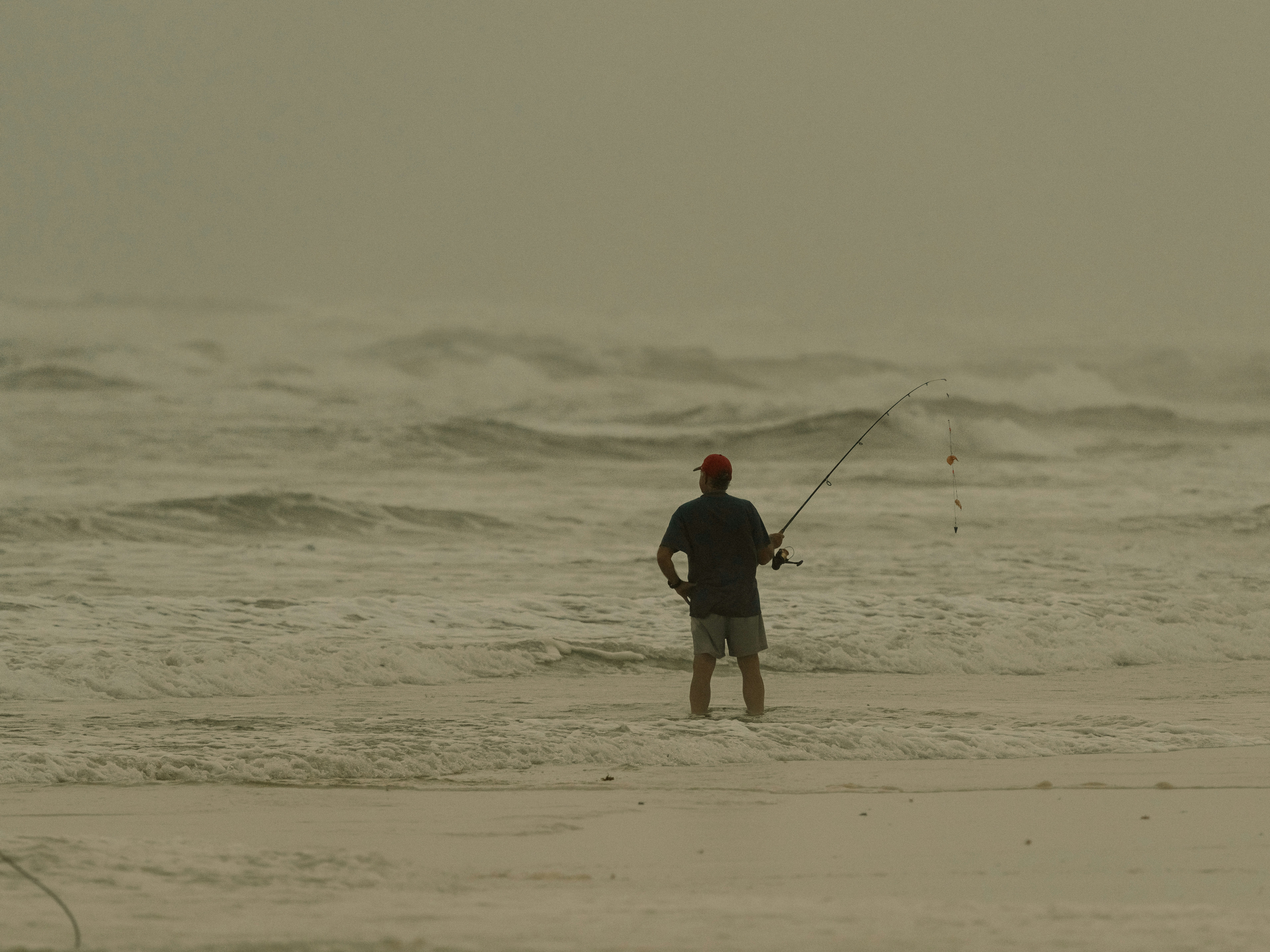 Quiet Angler at Distant Shore