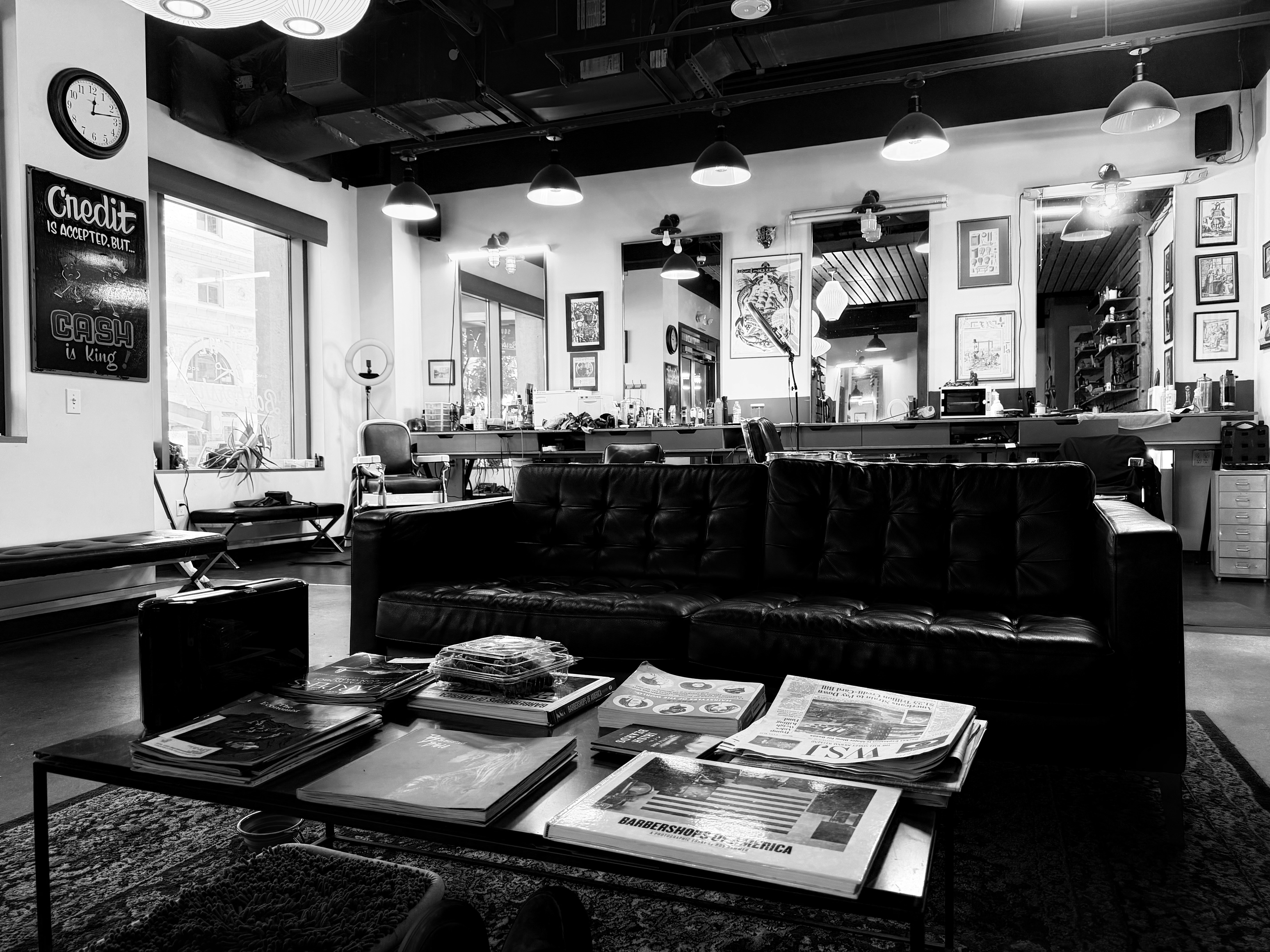 Cozy Coffeehouse Lounge: Monochrome Moments