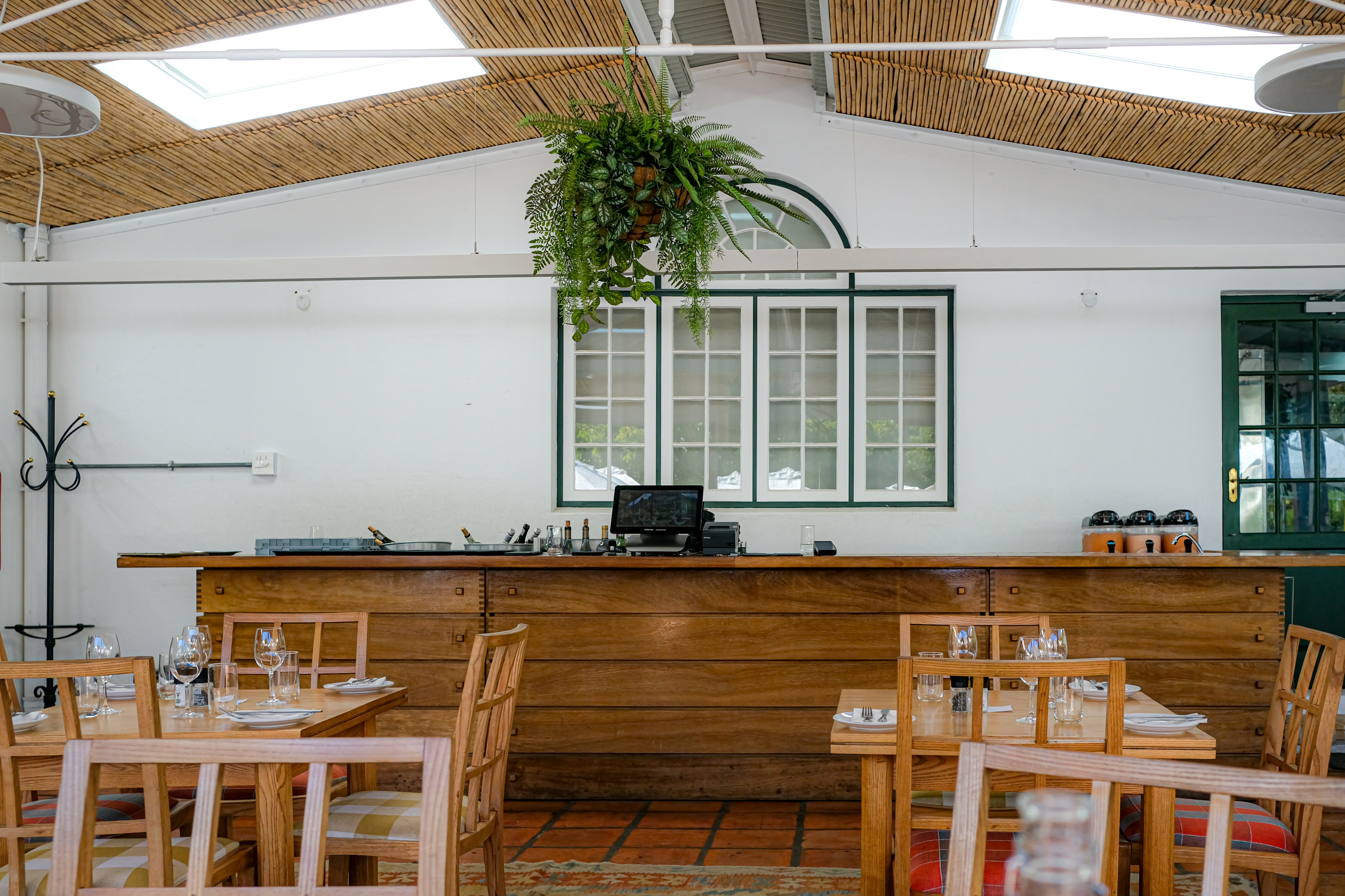 Sunlit Bistro Calm at the Bar