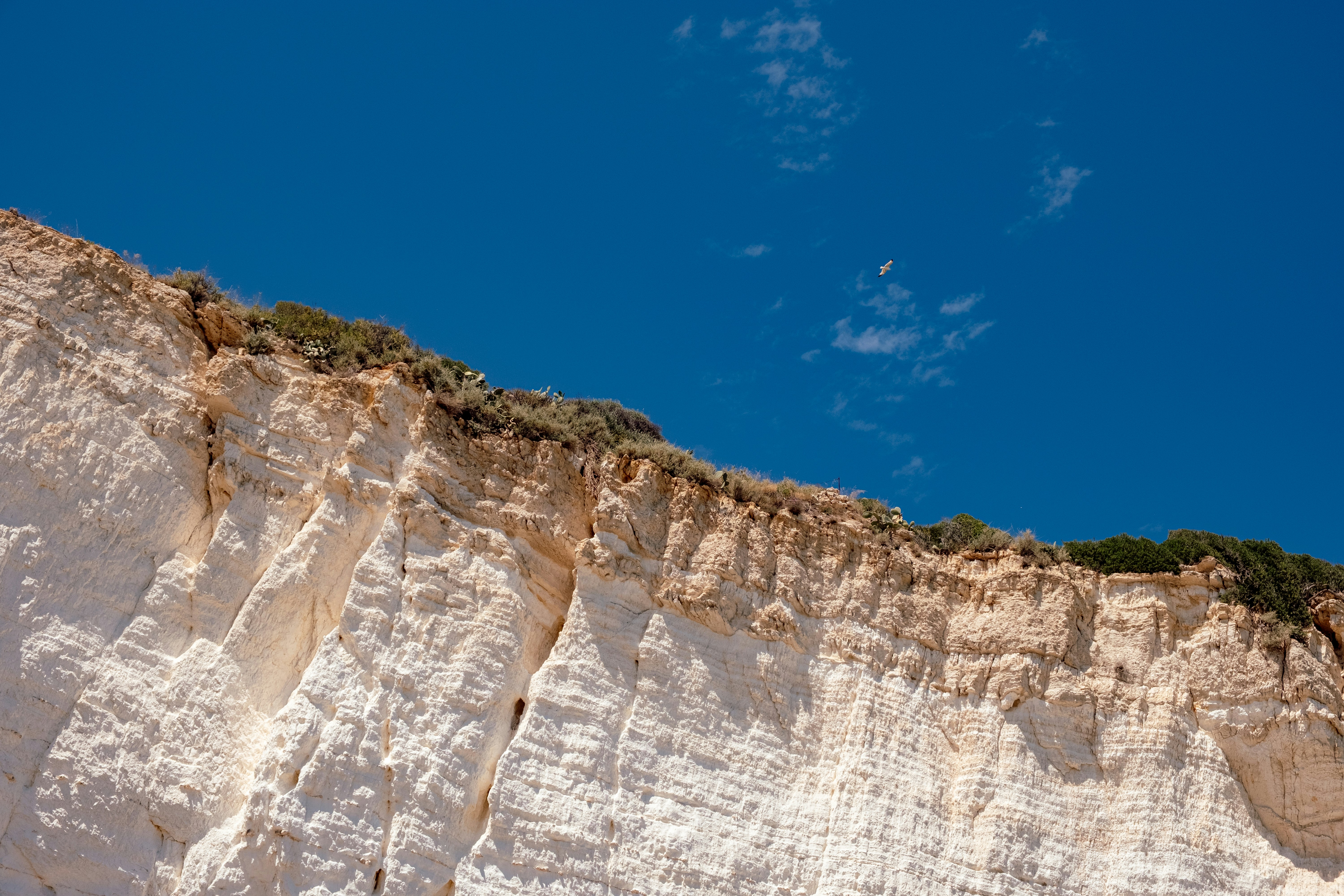 Cliffline Under a Clear Blue Sky