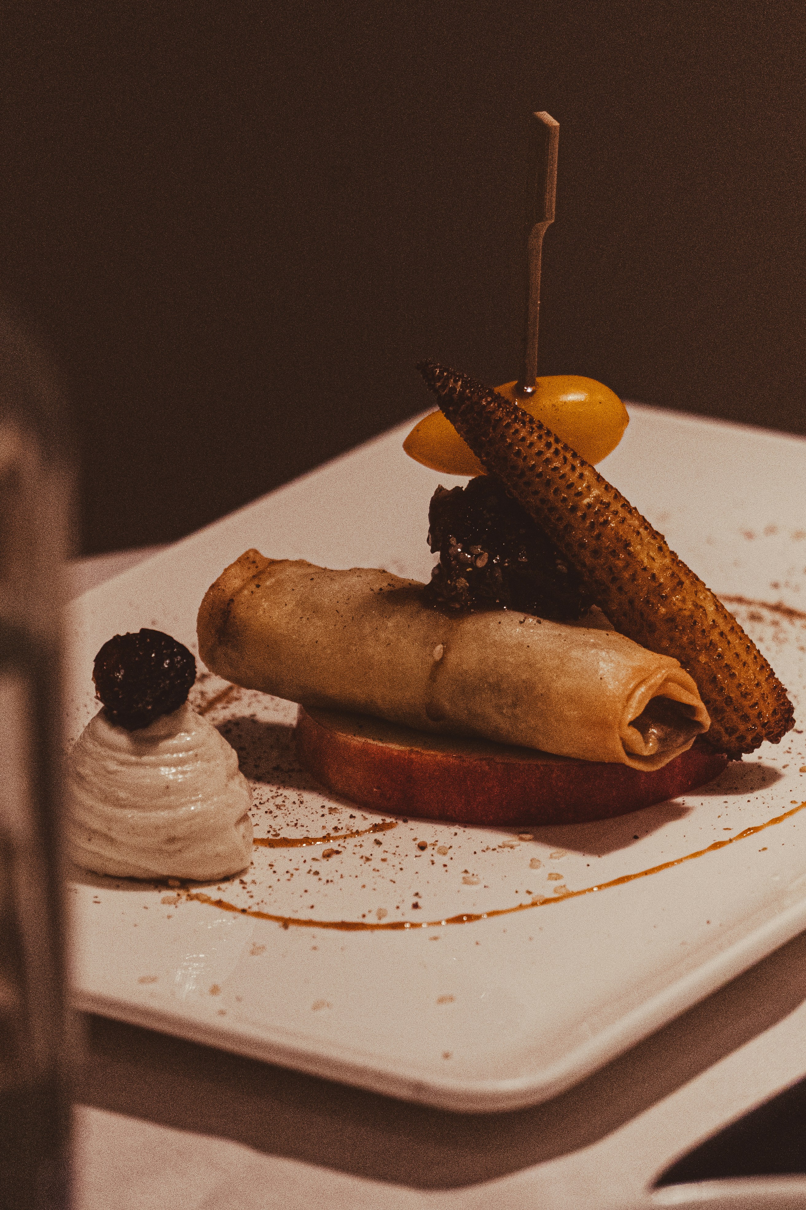 A Gourmet Skewered Duo: Cannoli-Willed Cornicopia Past and Cream