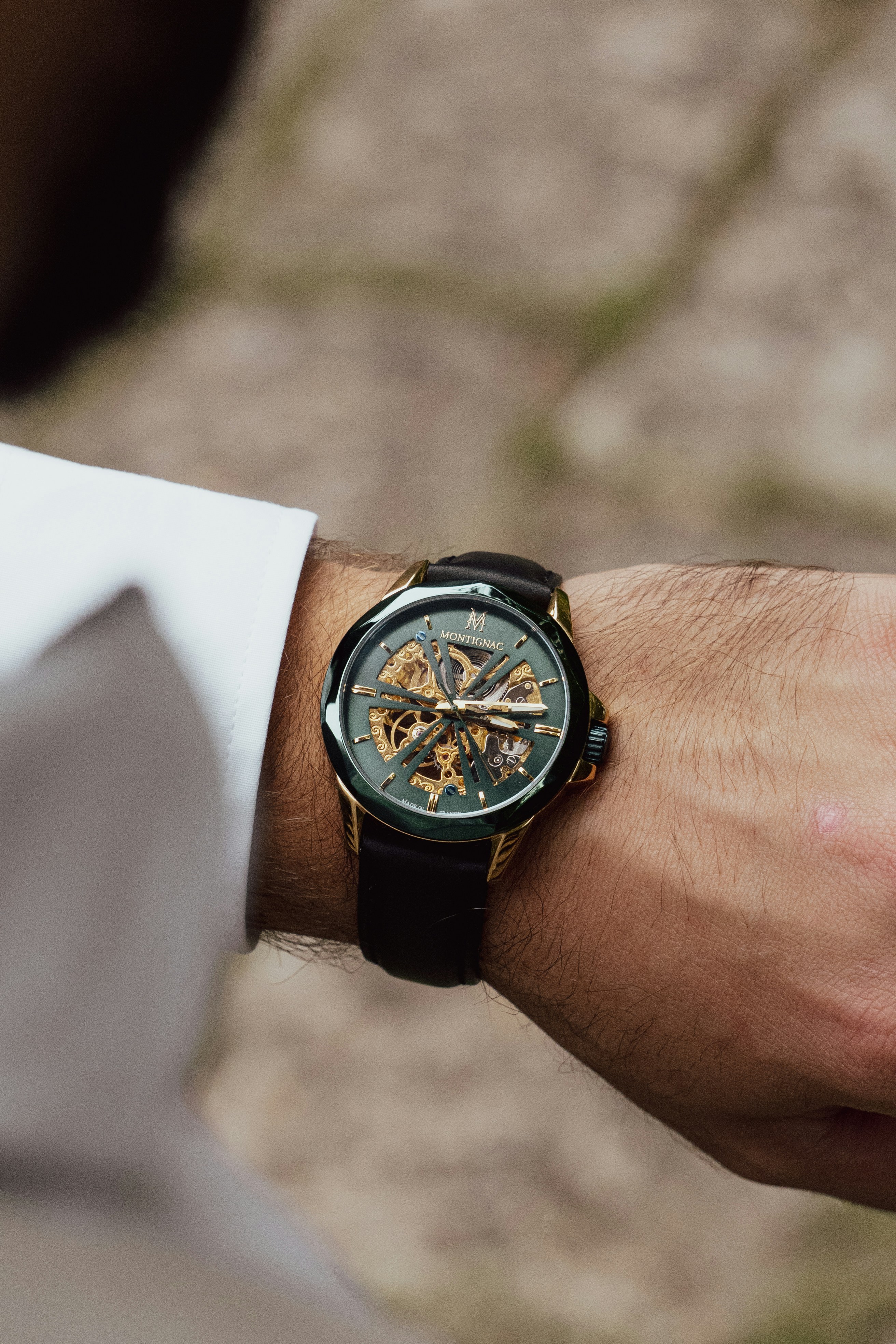 Open Skeleton: A Luxury Timepiece Resting on a Gently Tanned Wrist