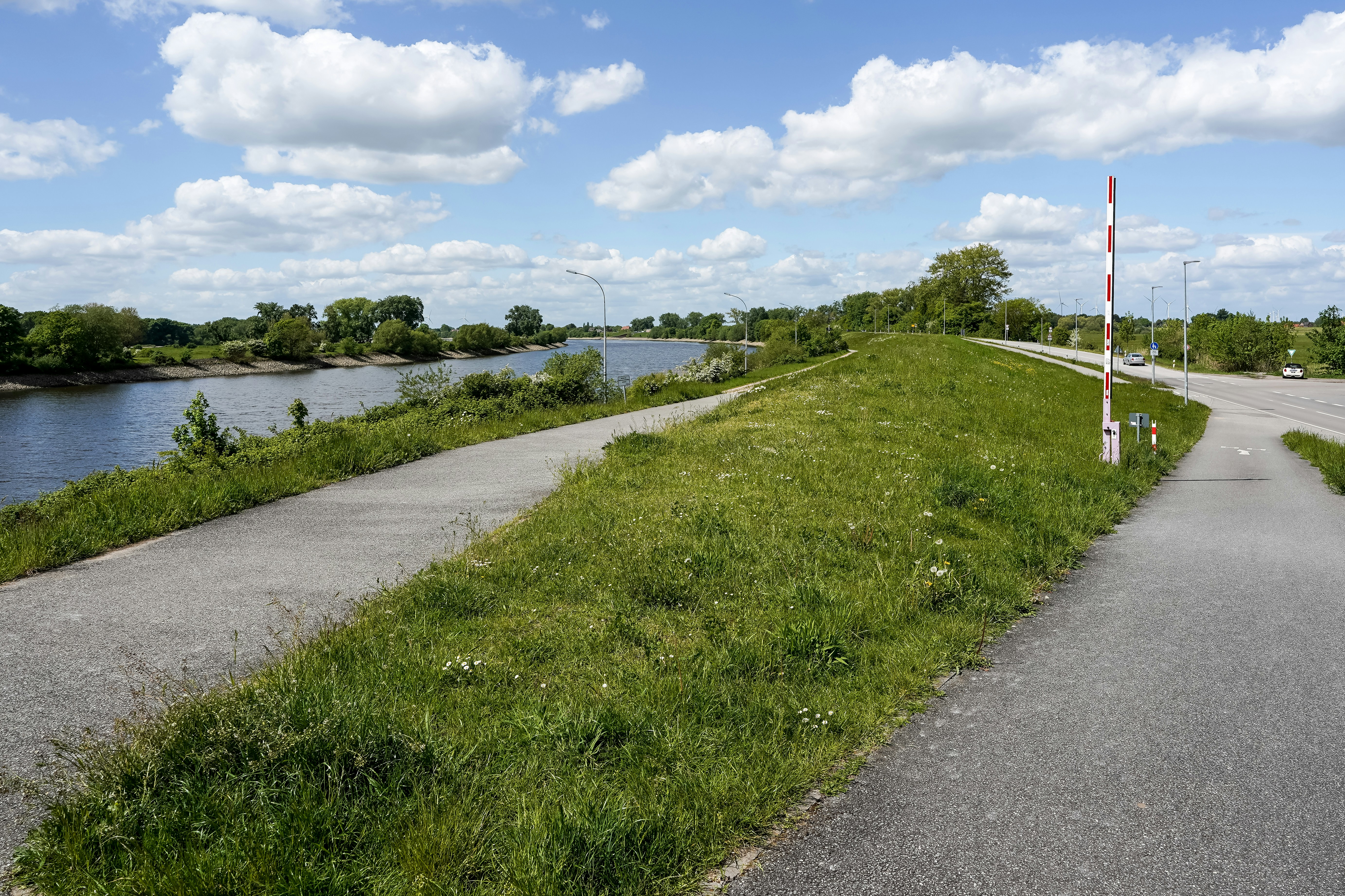 Pathway to the Riverbank: A Quiet Crossroads by the Water