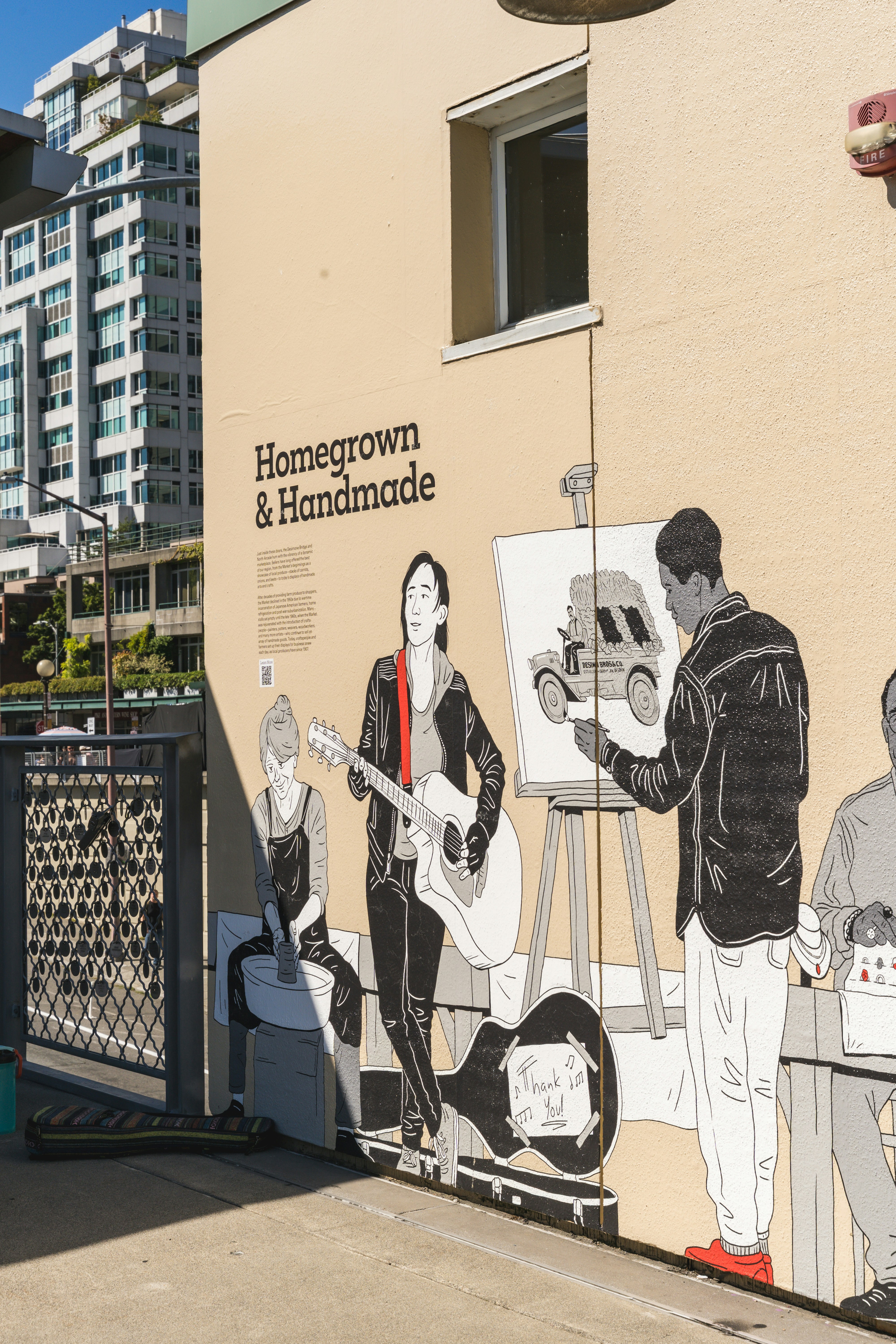  mural scene at the Homegrown & Handmade wall