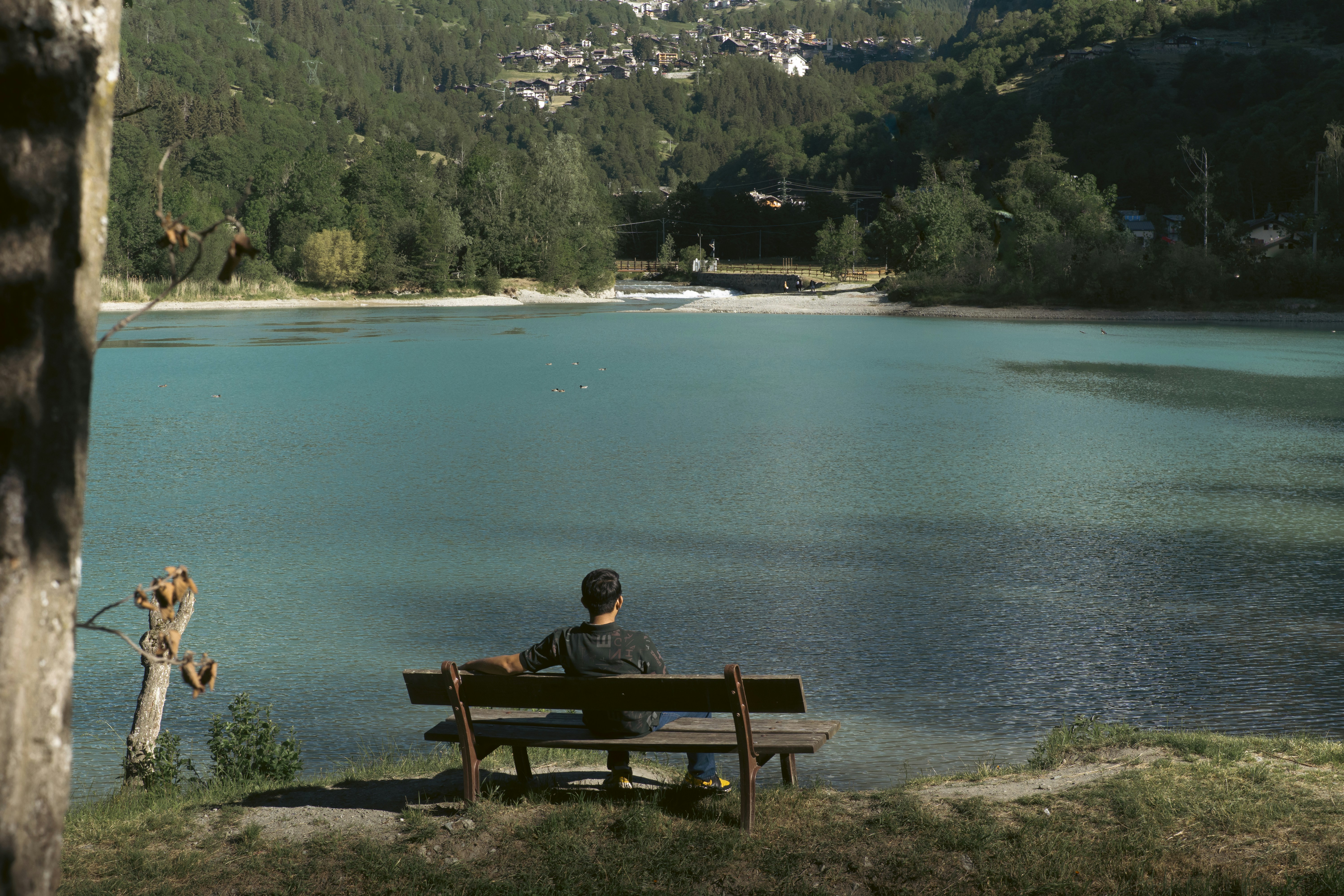 Solitary respite by turquoise waters