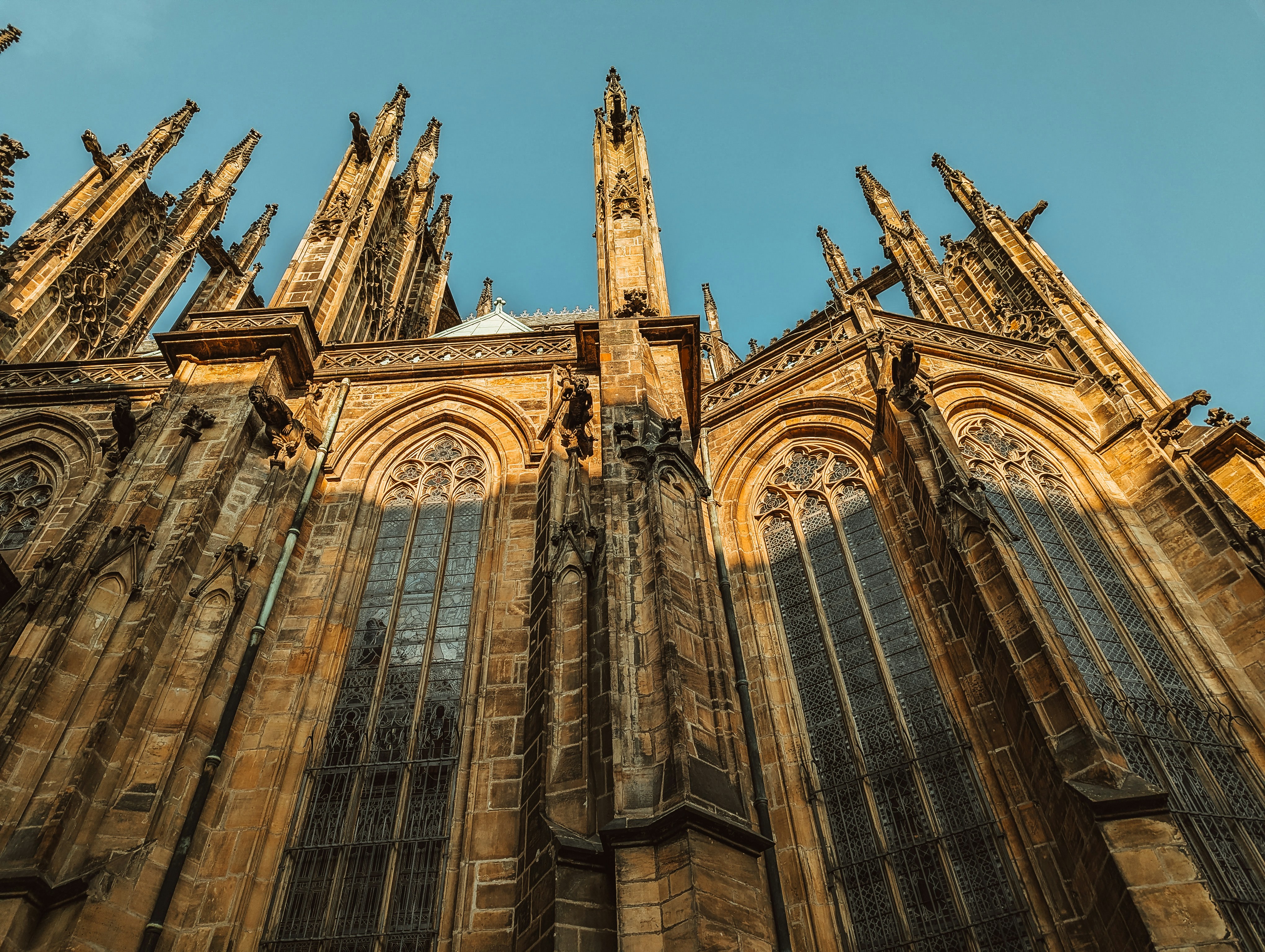Stone Spires Reaching the Sky: Dawn at a Gothic Cathedral