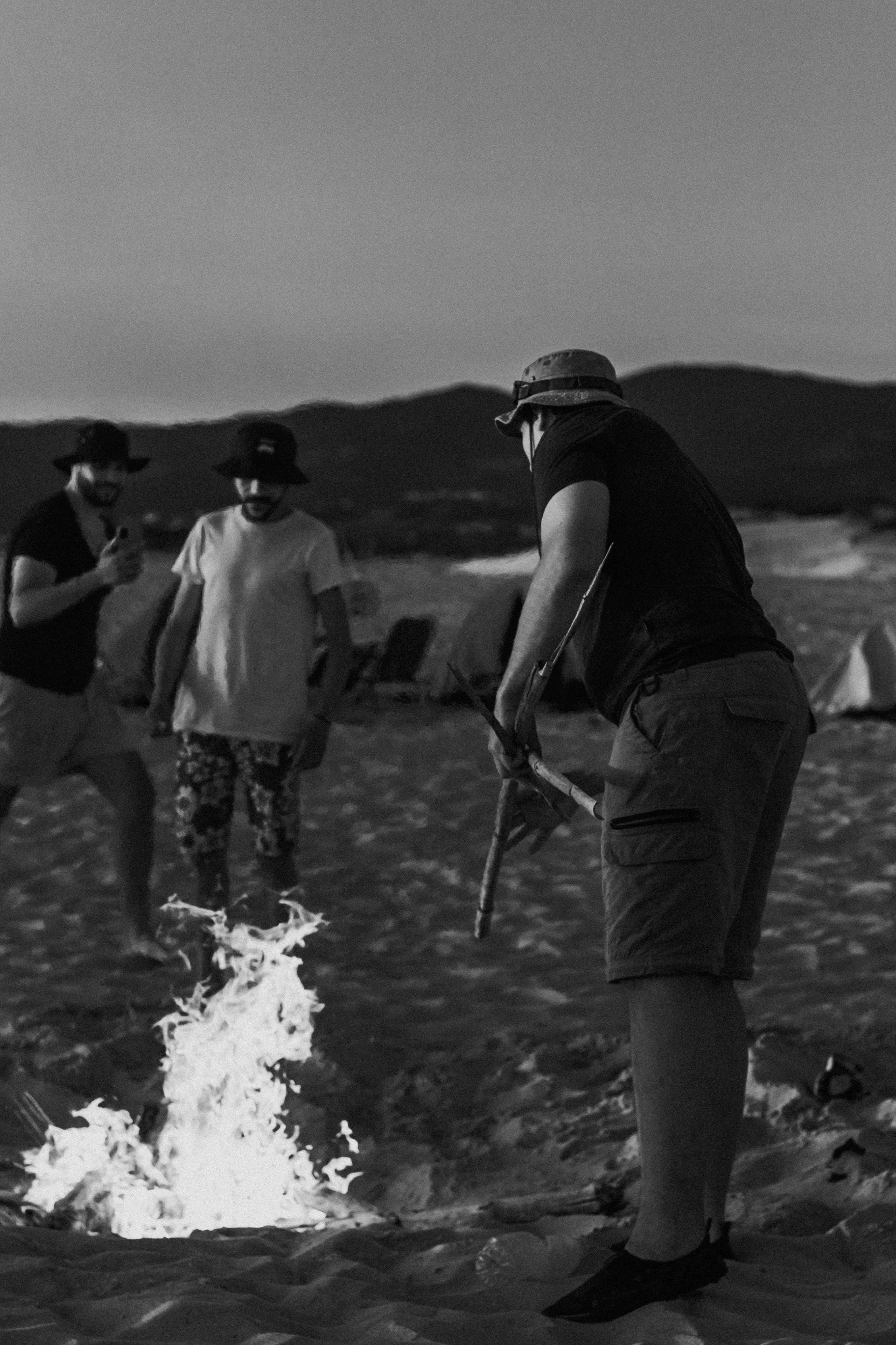 Beachfront Firelight: The Skirmish with a Driftwood Torch