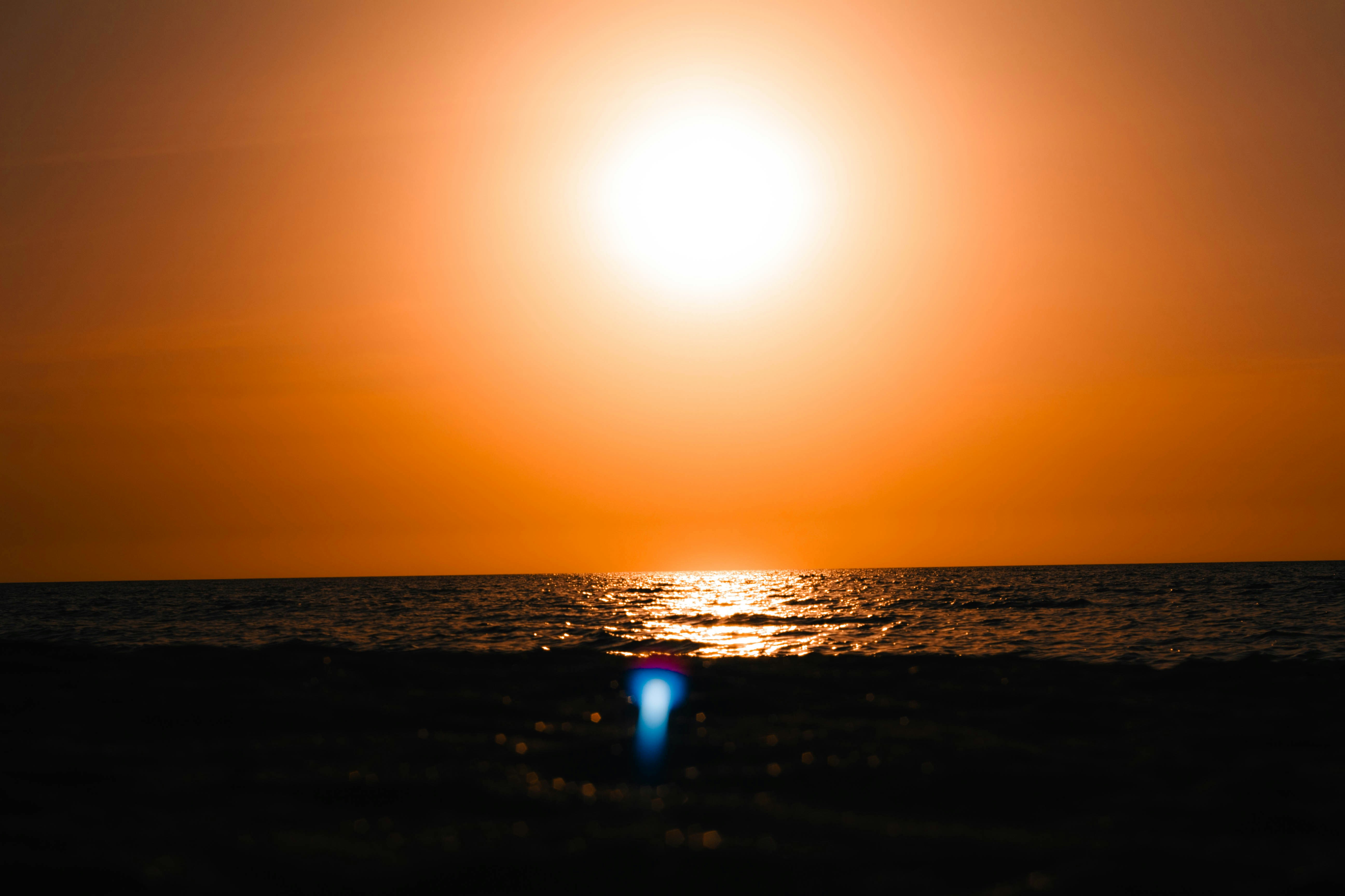 Sunlit Horizon: A Quiet Atlantic Evening