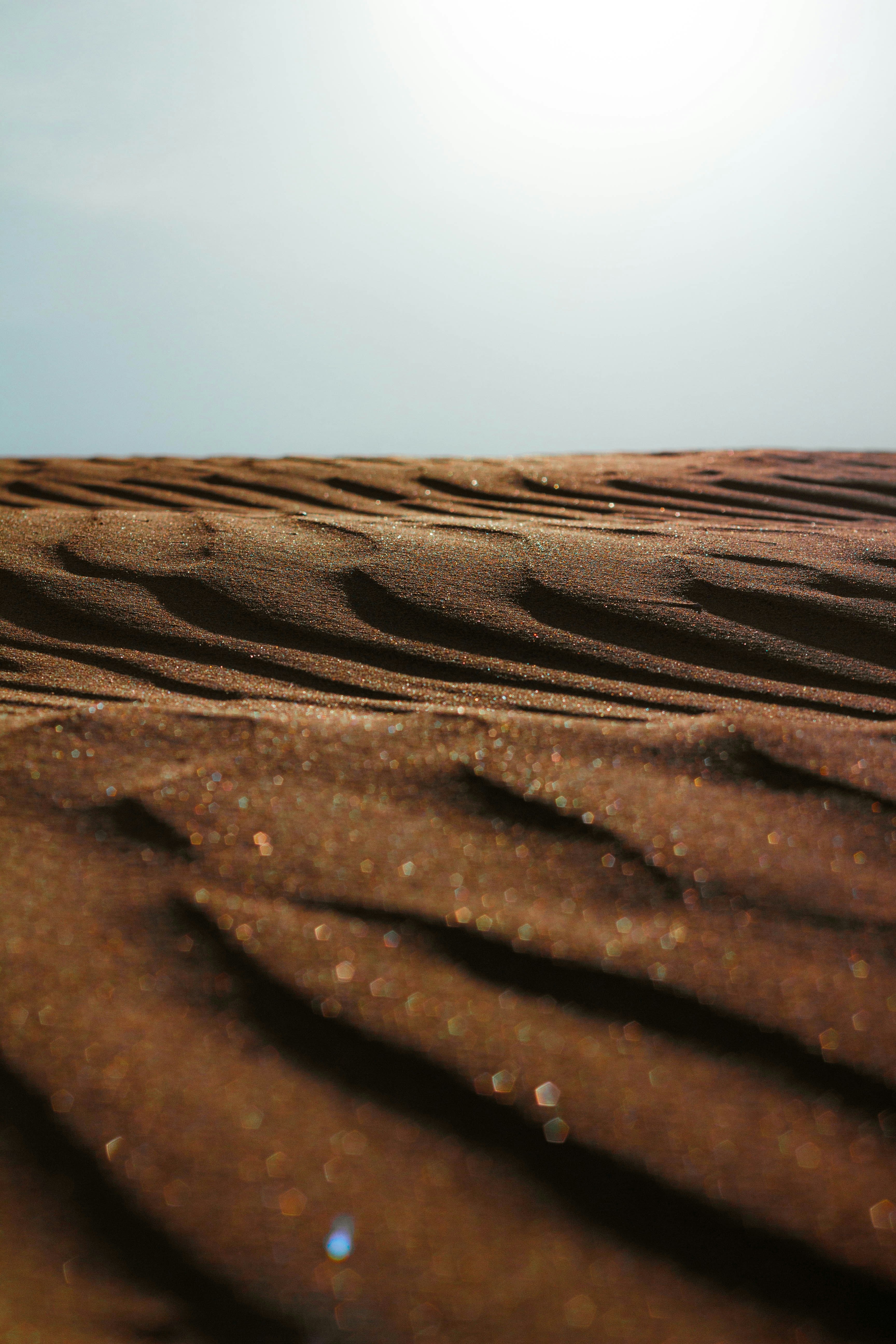 Rippled Desert Pulse: Close-Up of Wind-Carved Sand