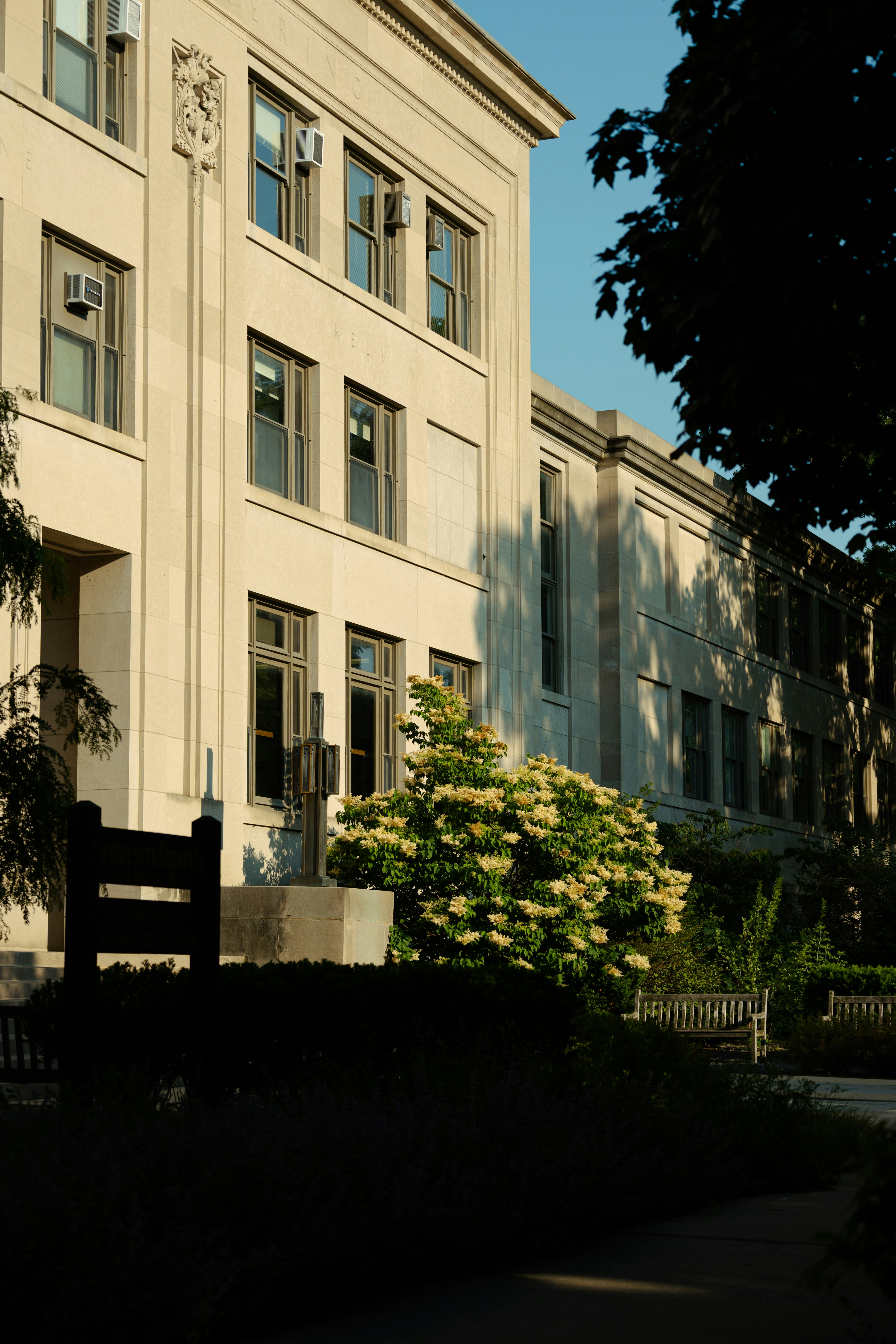 Sunlit Facade and Quiet Garden