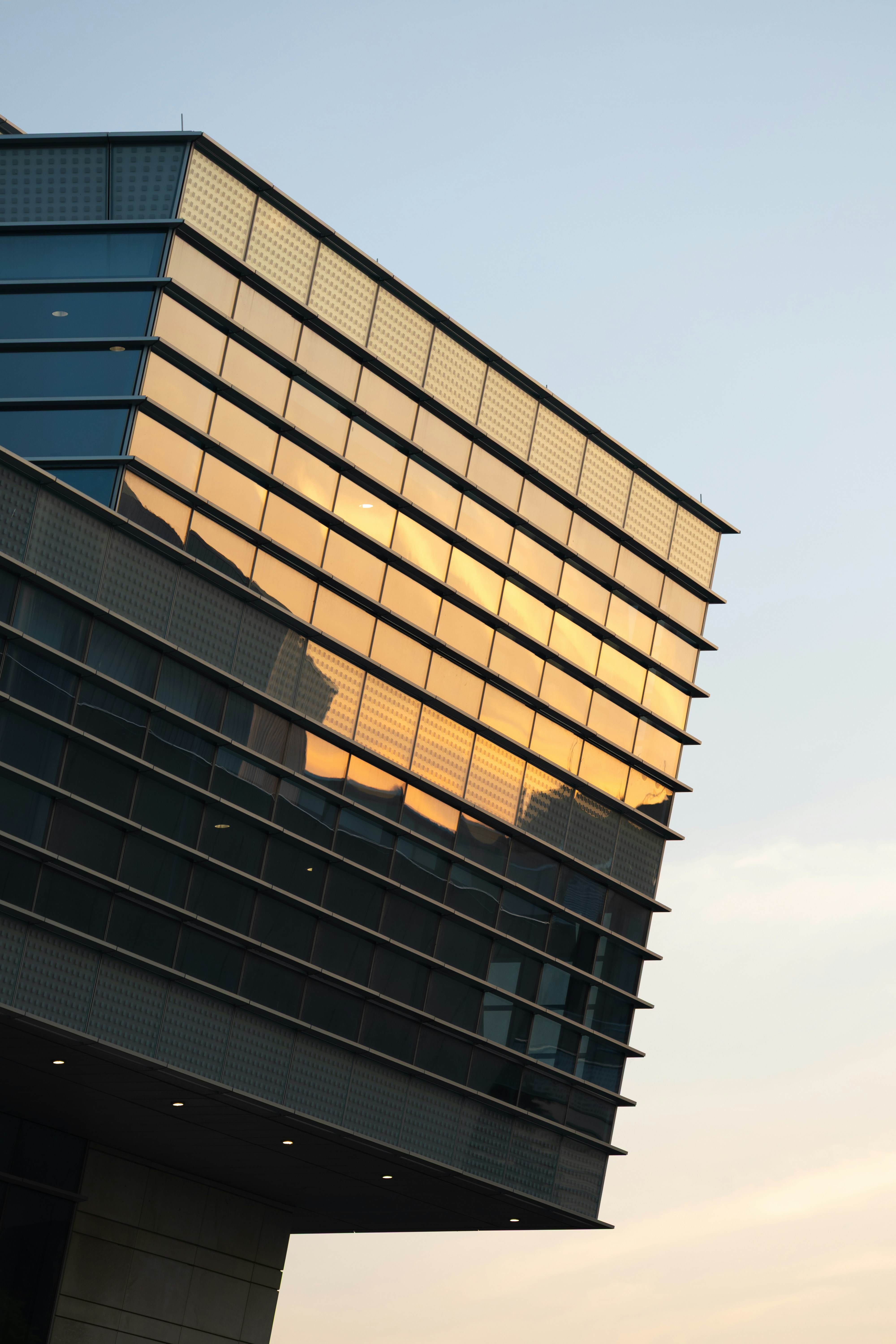 Glassed Facade in Golden Hour Tilt