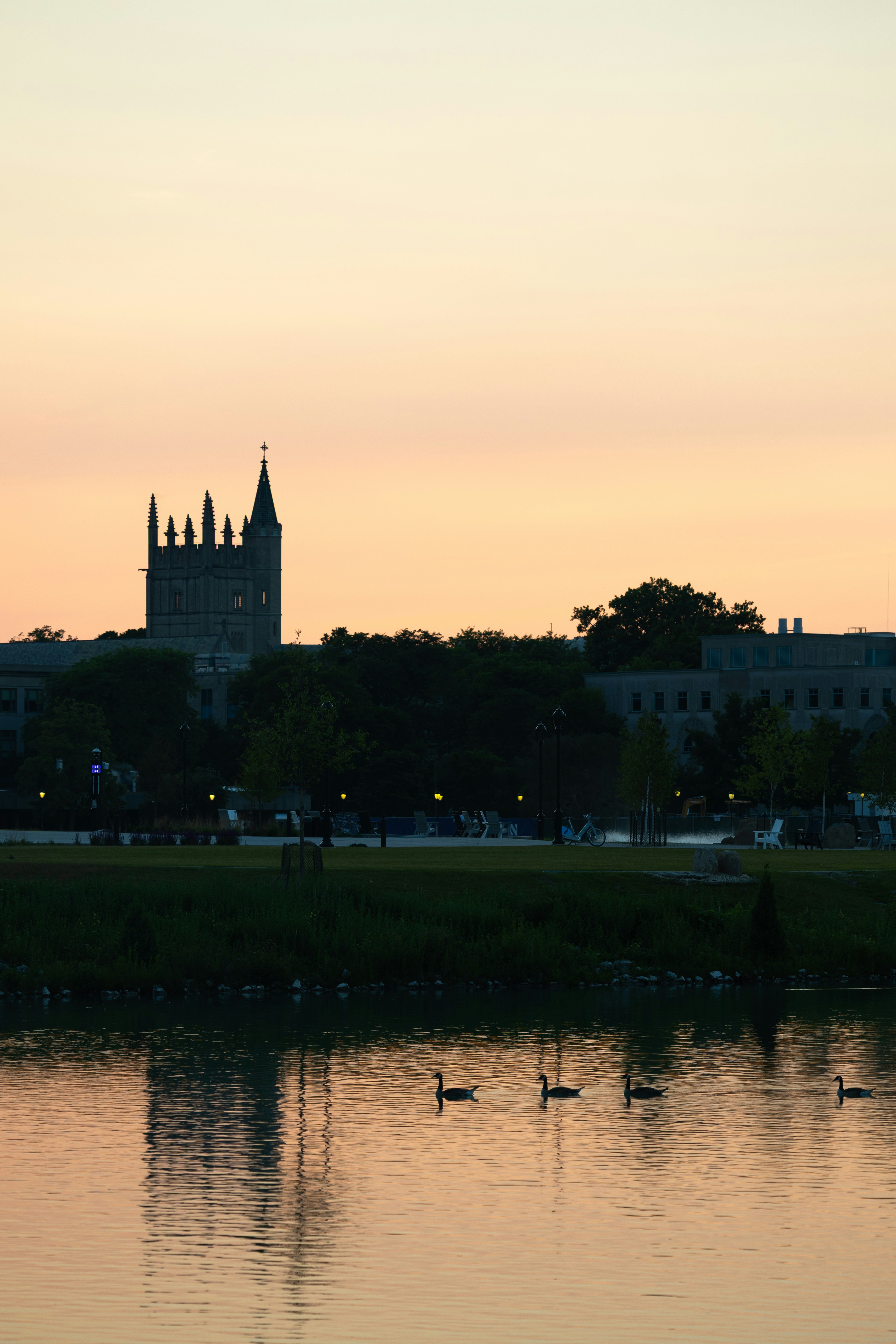 Sunset Over the Cathedral: Quiet Reflections by the River