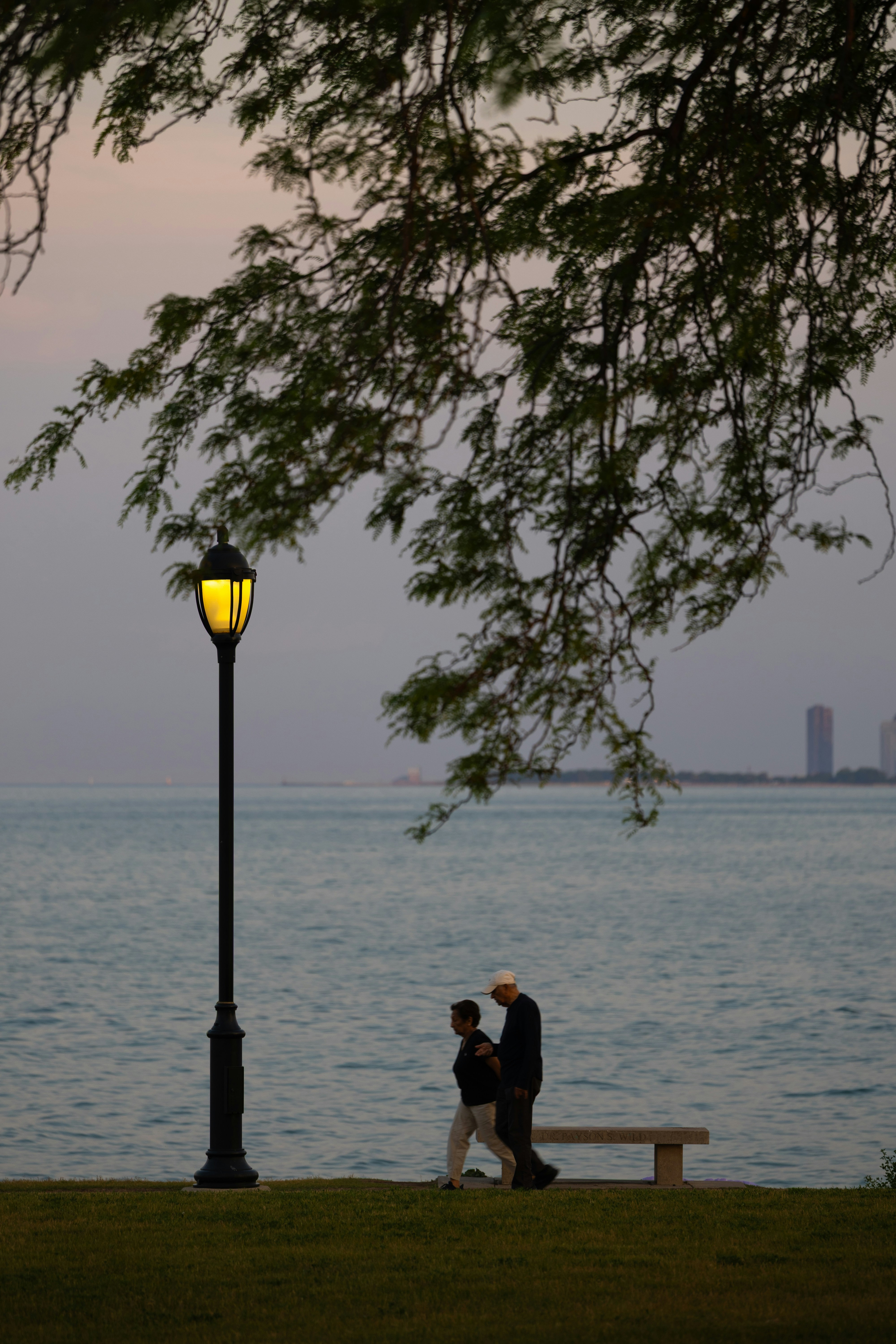 Lamplight by the Lake: A Quiet Moment Beside the Water