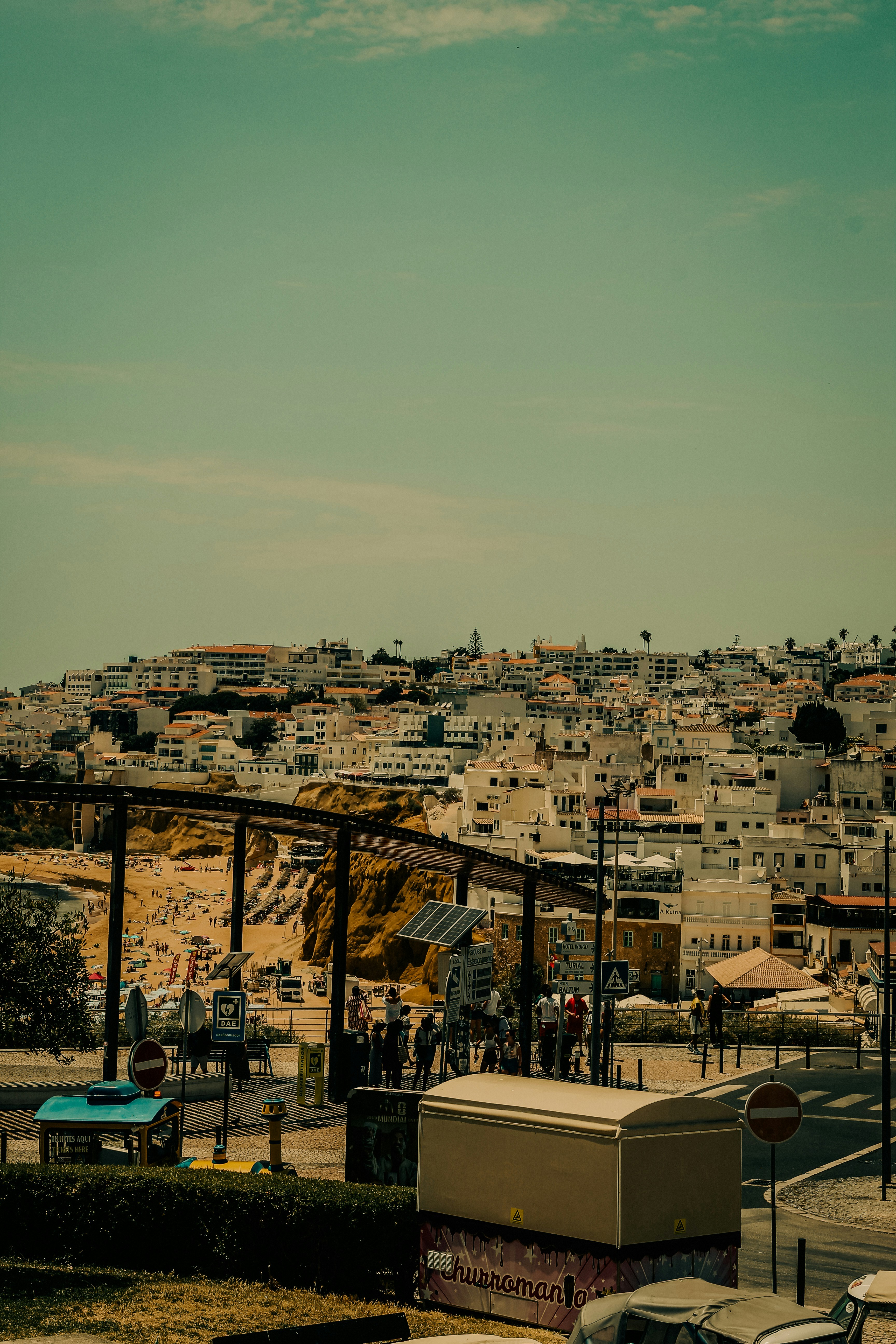 Coastal Cityscape from a Seaside Promenade