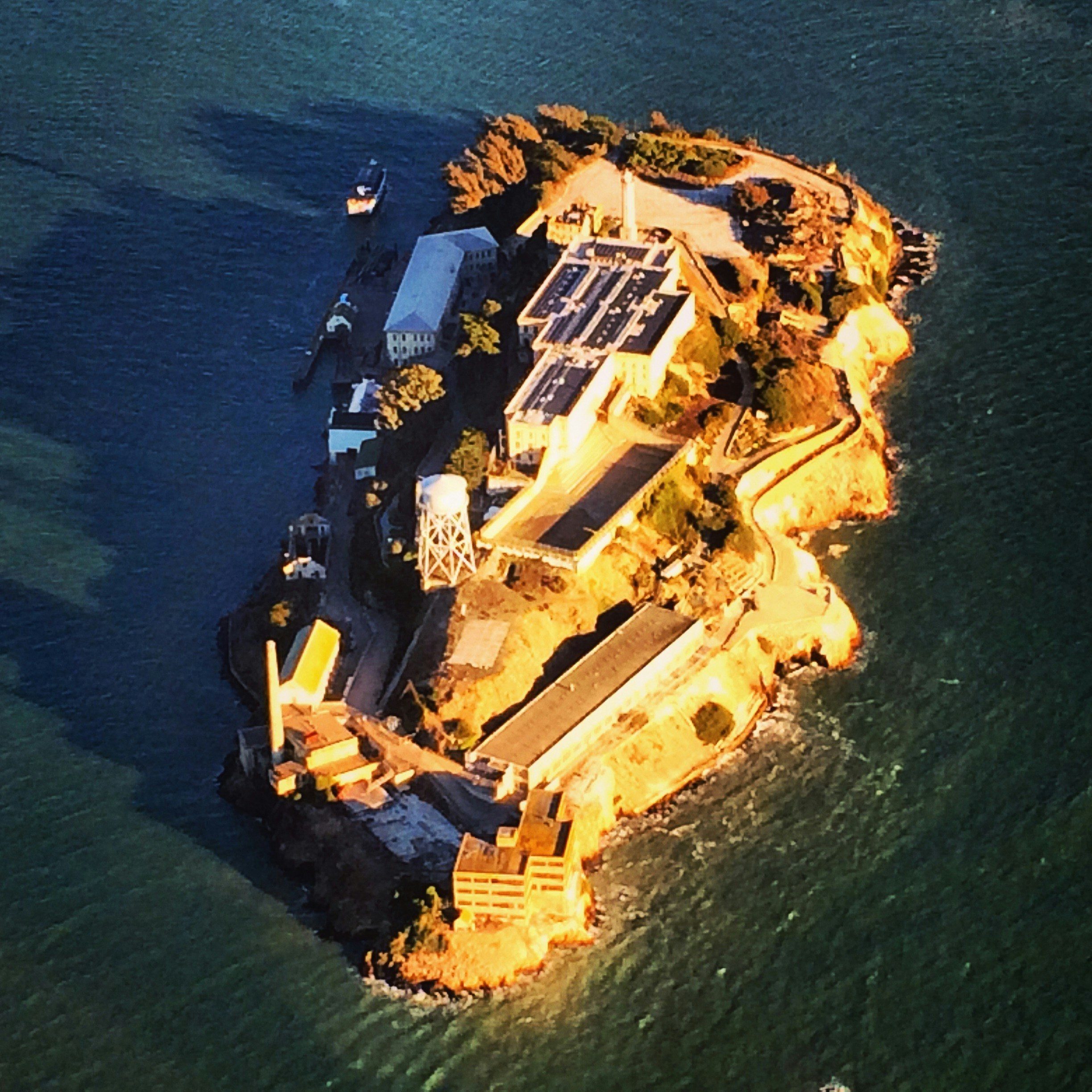 Isolated Coastal Complex on a Golden Hour