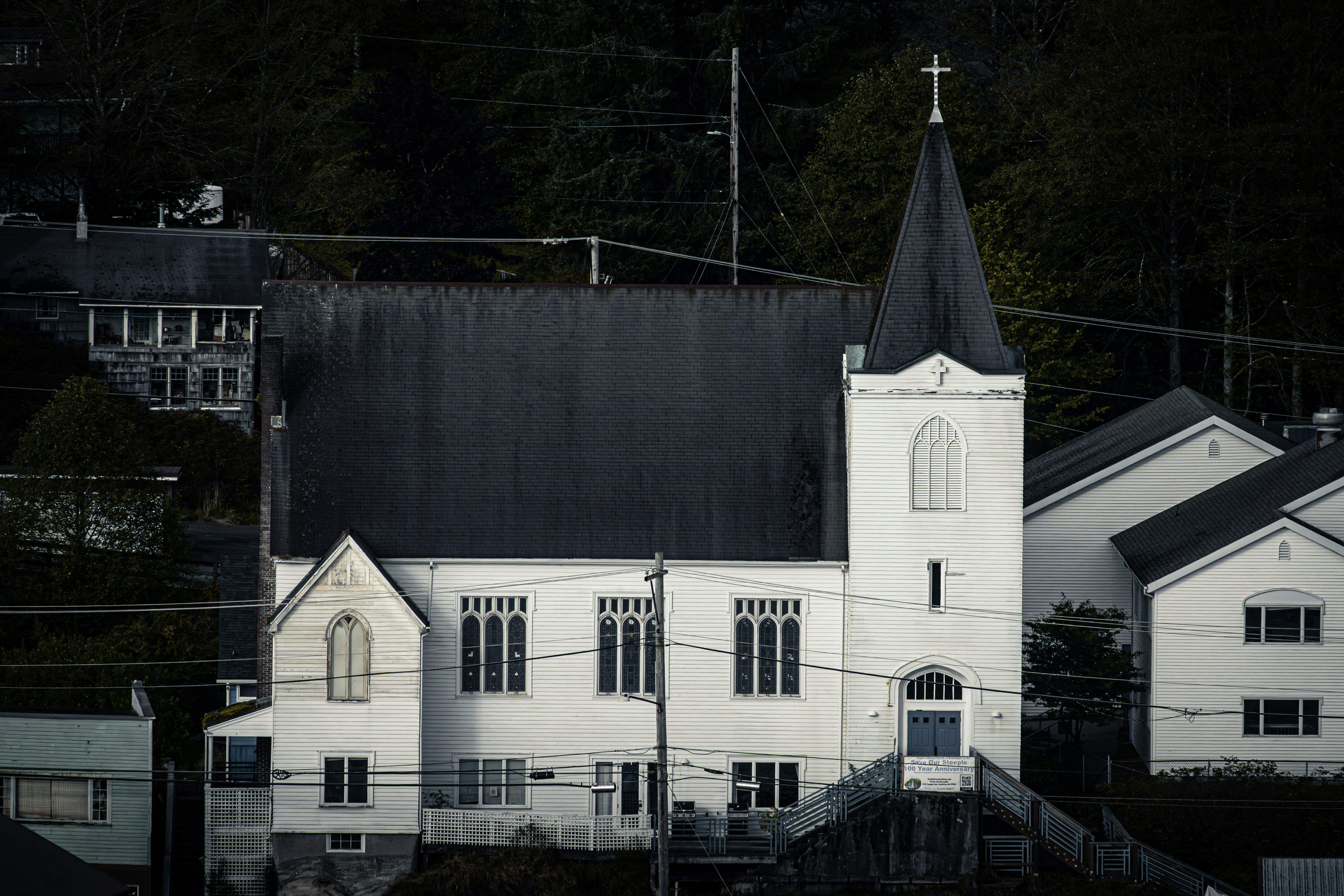 White Chapel on a Quiet Hillside