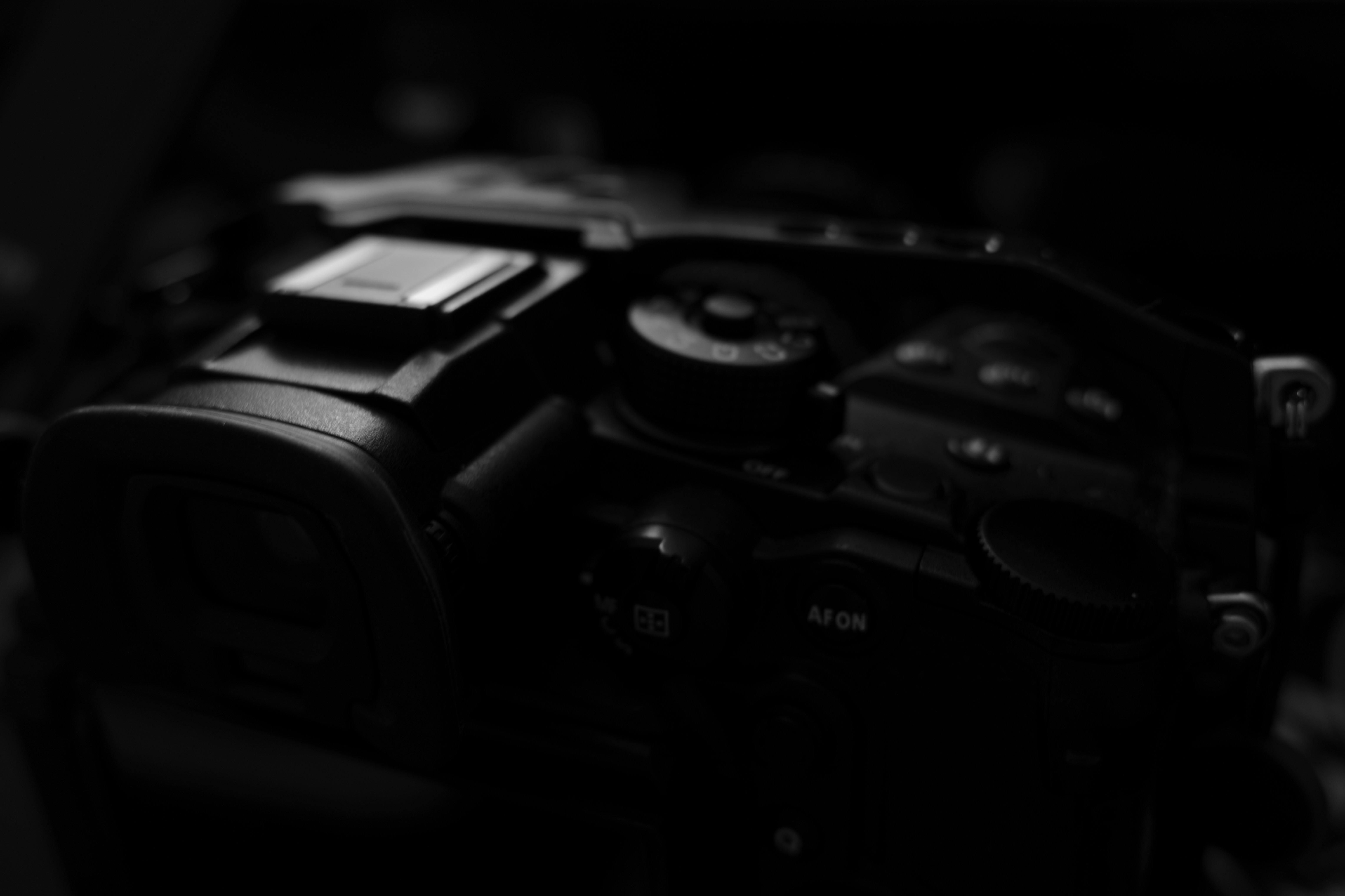 Shadowed Rig: A Dim Contour of a Classic Camera