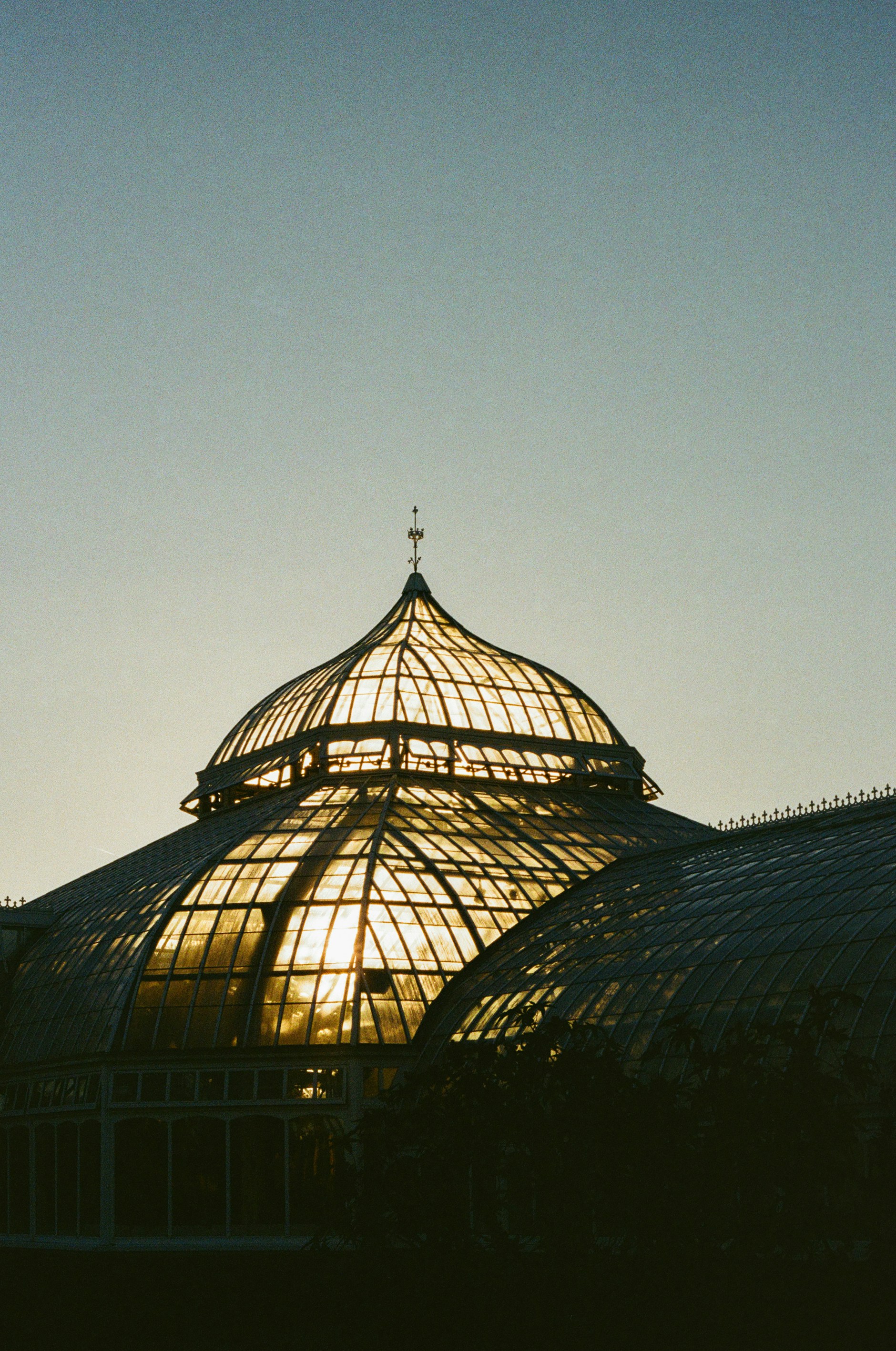 Glass Dome Silhouette at Sunset