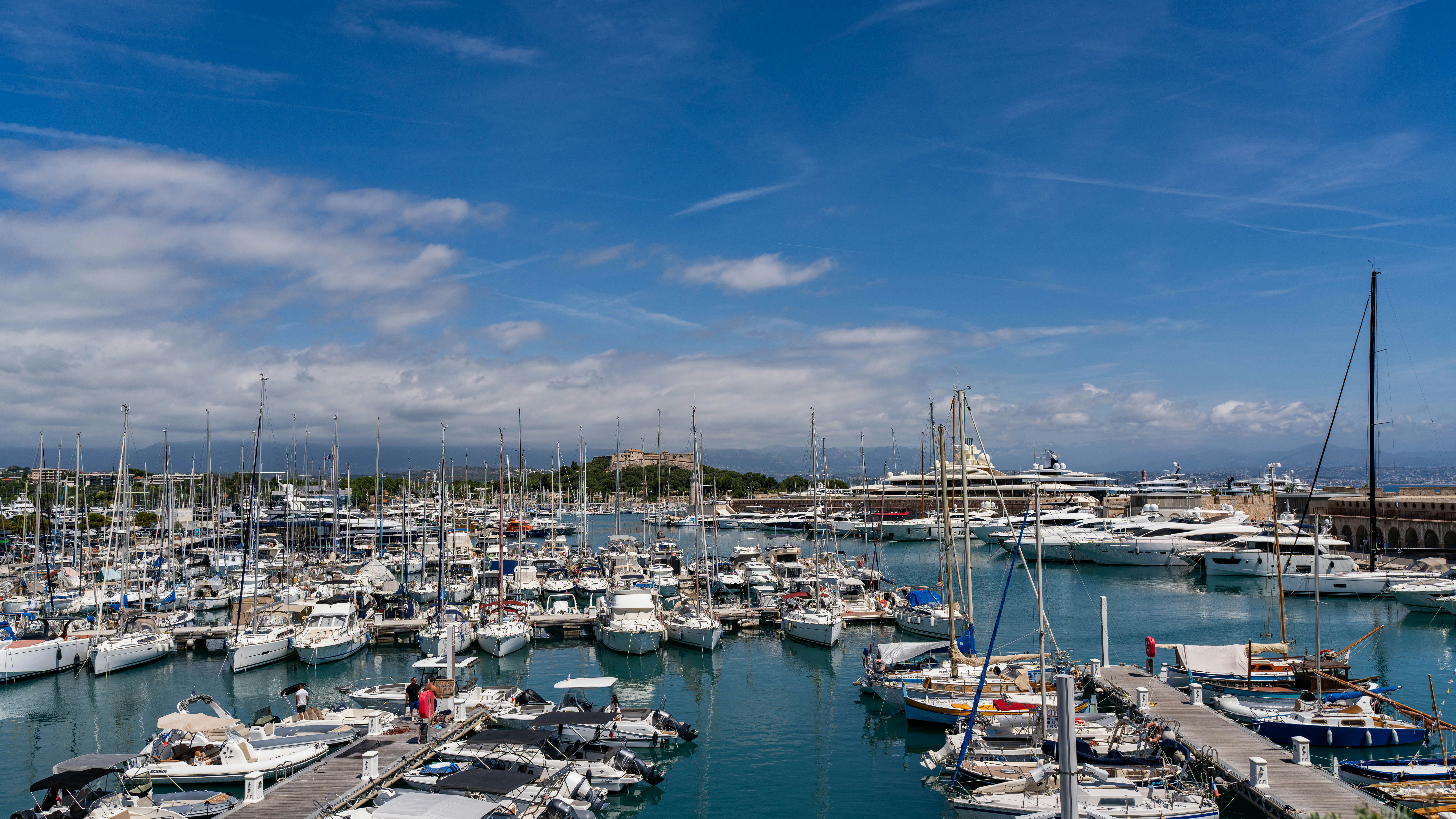 Marina Mosaic: Boats Resting on a Calm Day