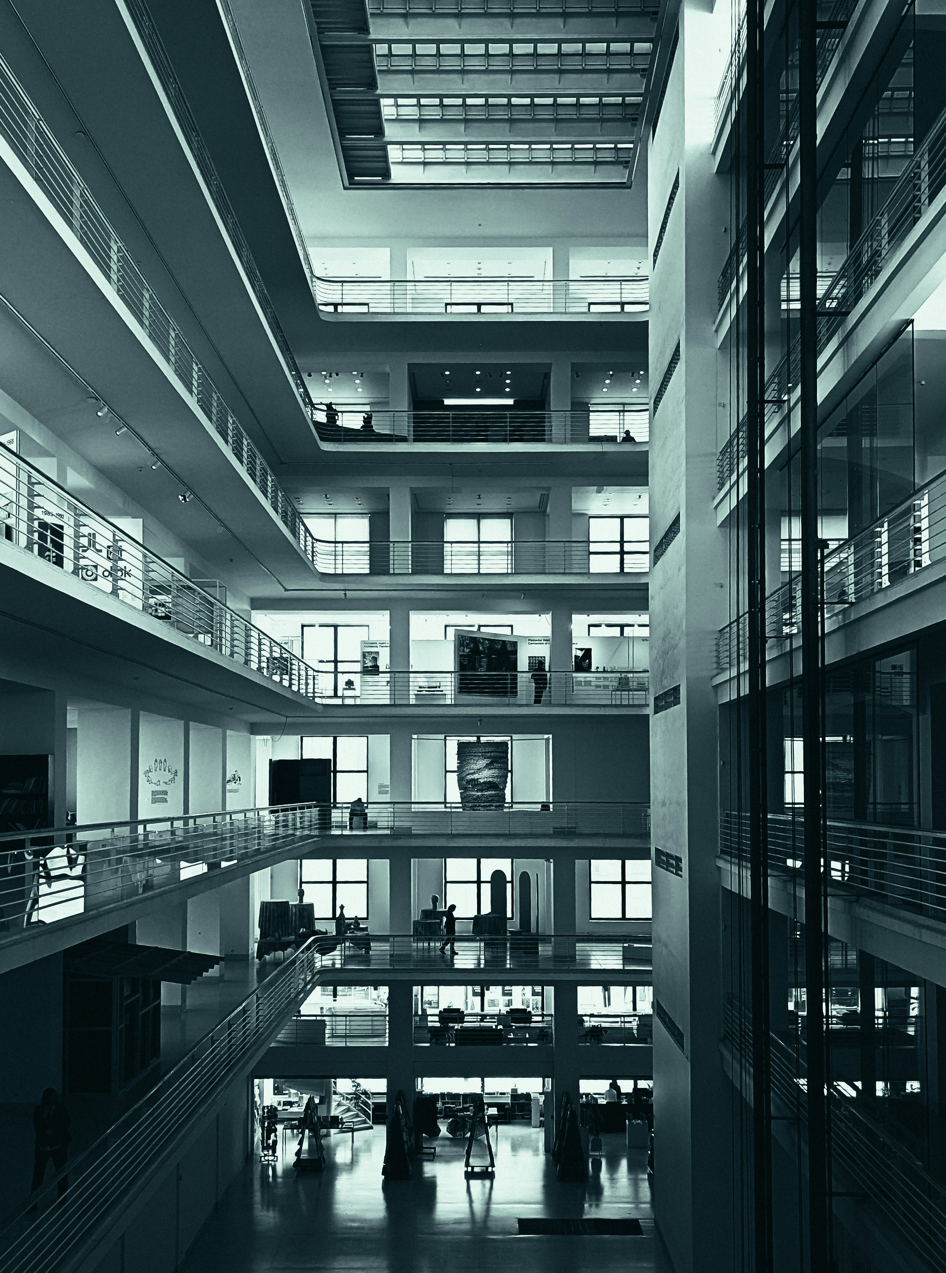 Symmetrical Atrium: Echoes of Glass and Steel