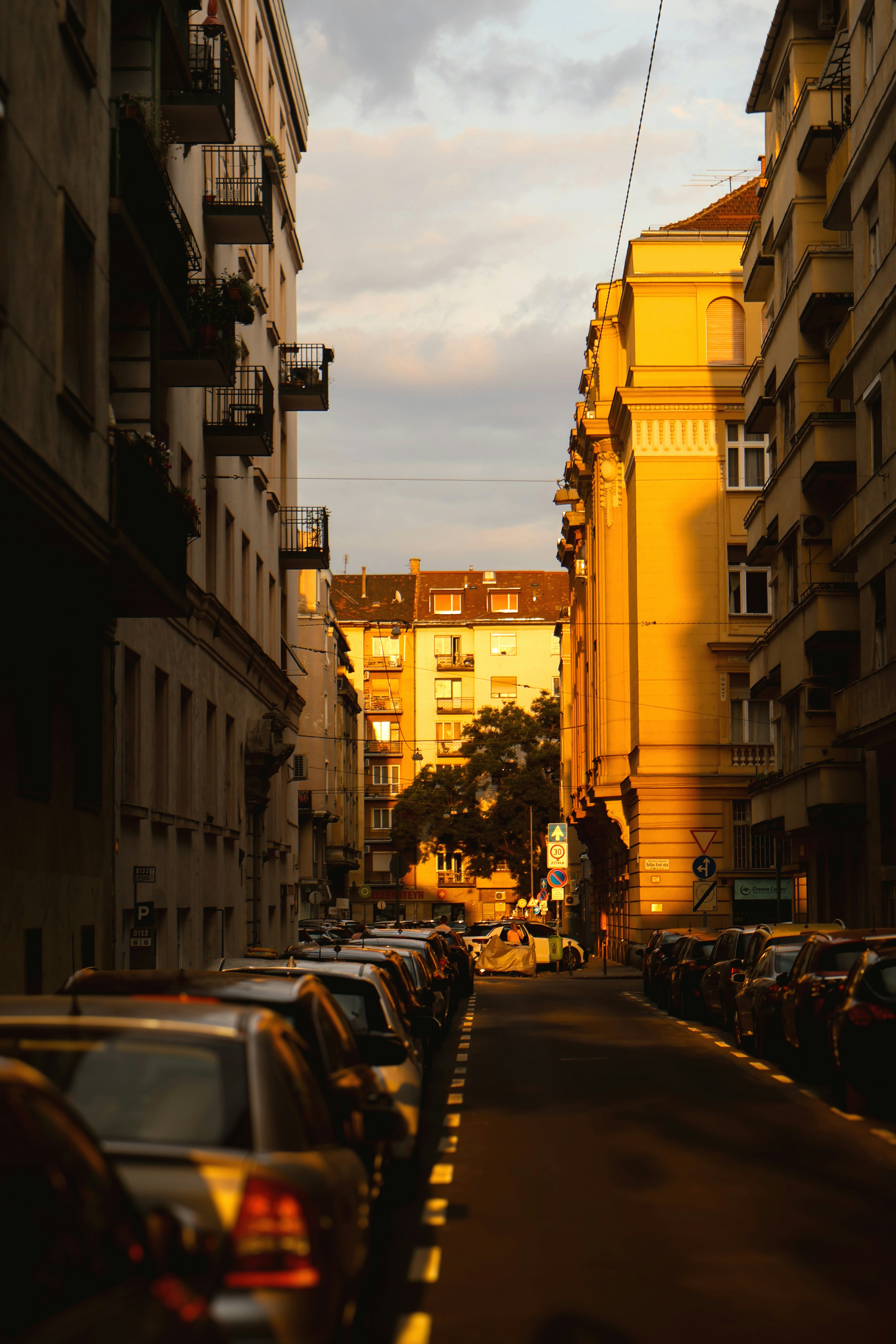 Golden Hour Down the Street: Echoes of Urban Quiet