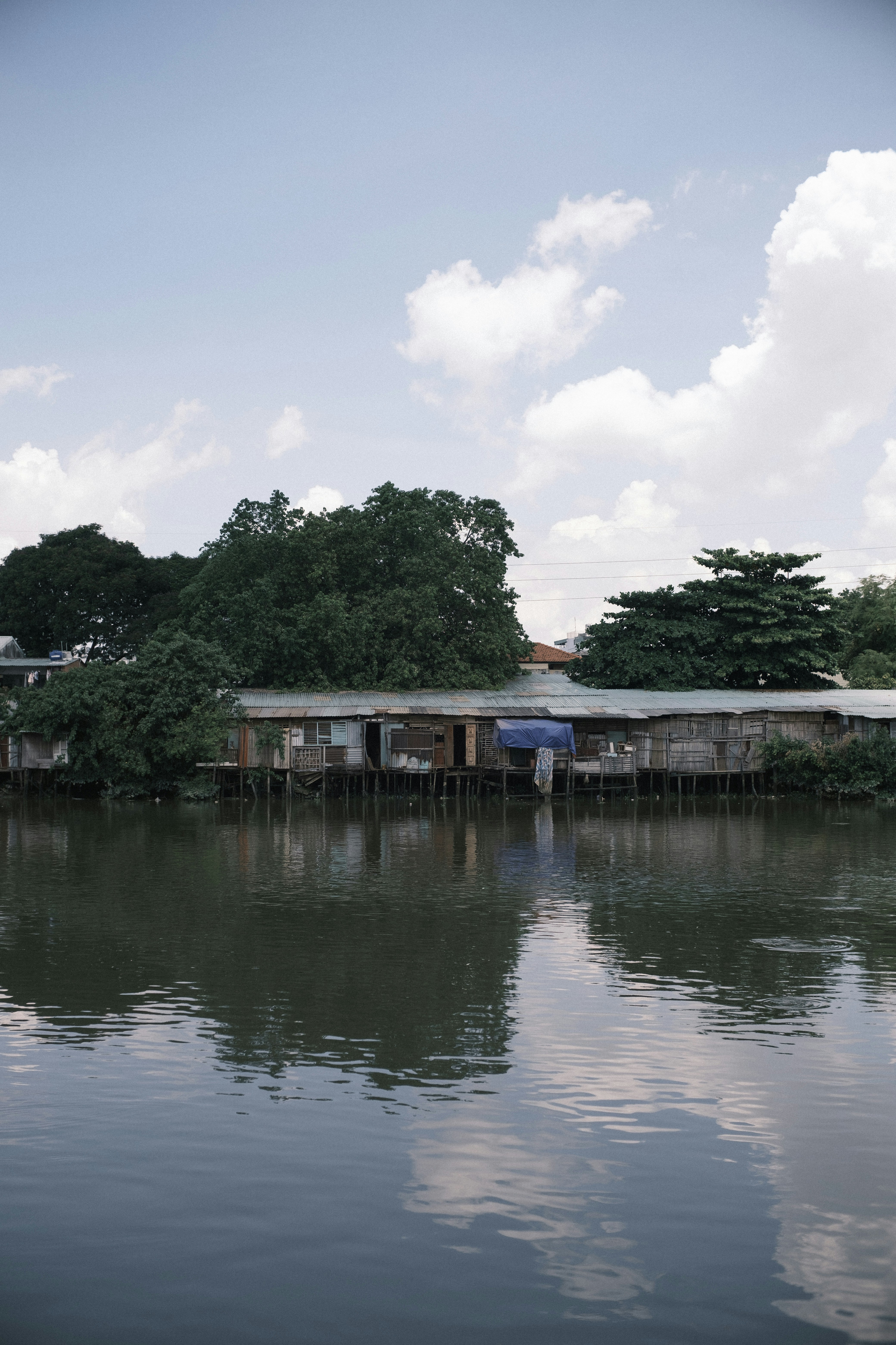 Harbored Quiet: Waterfront Homes Reflect Midnight Blues