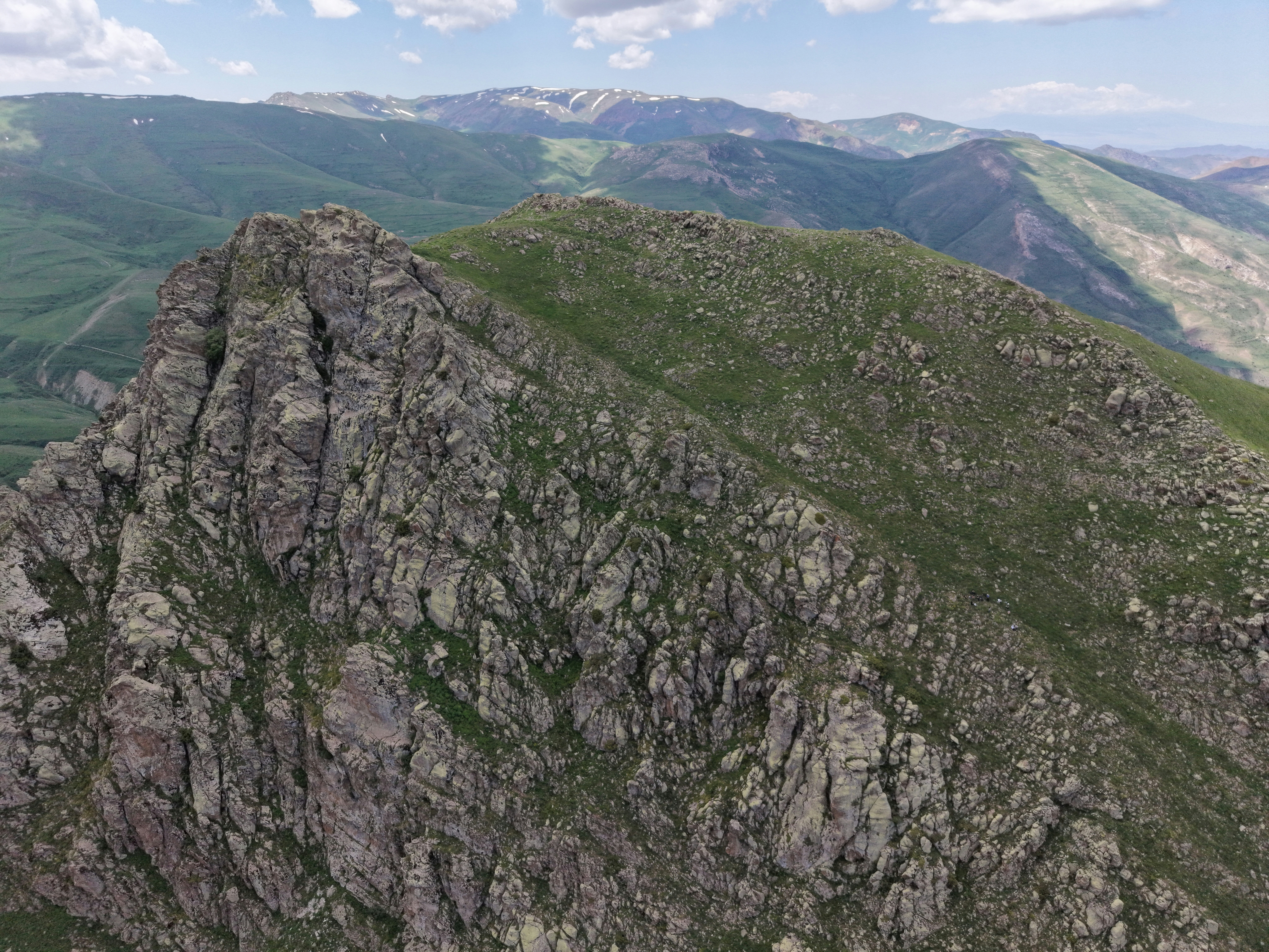 Ridge Crown: Weathered Rock Vines Across a Mountain Crest