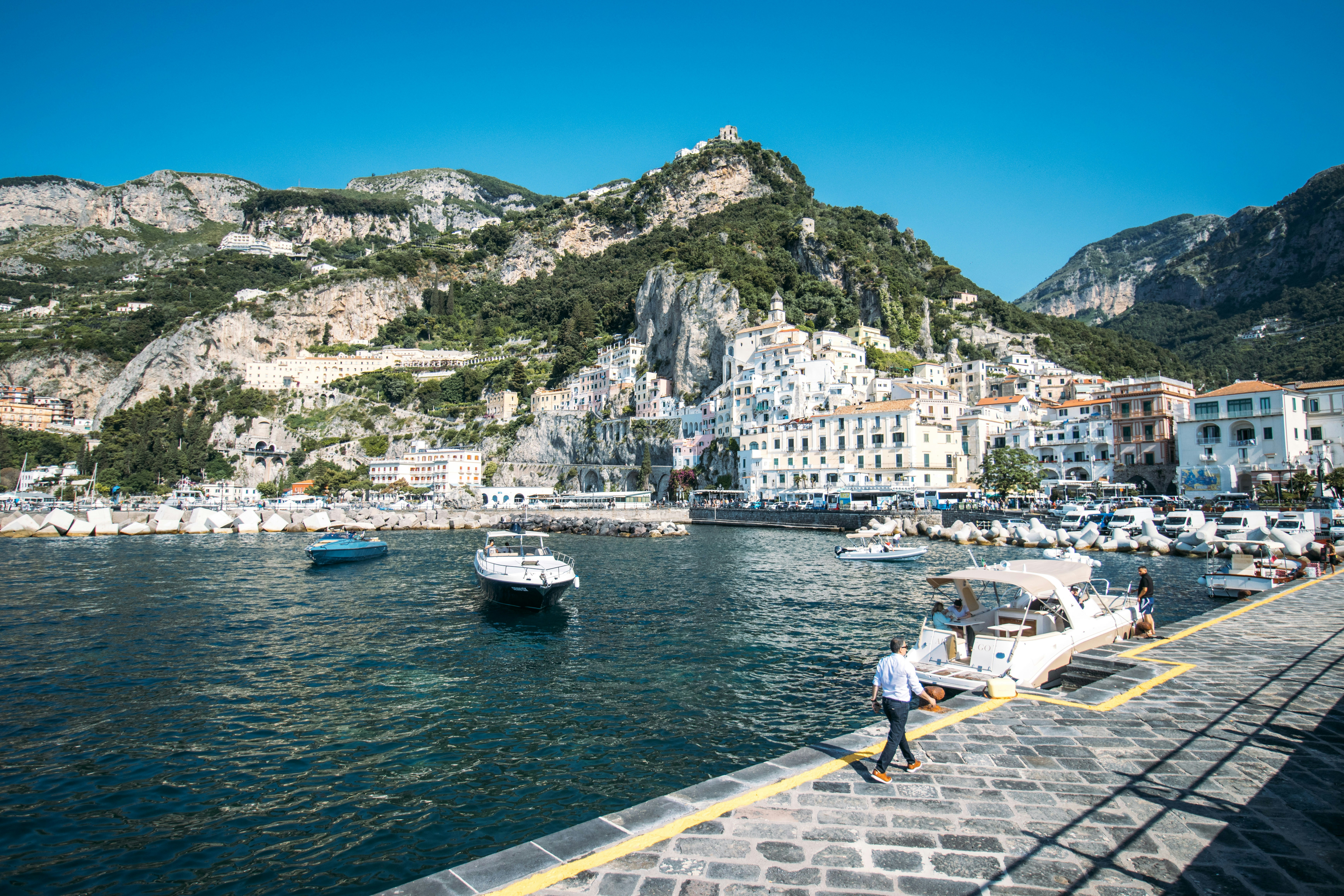 Harbor Village Under Blue Skies