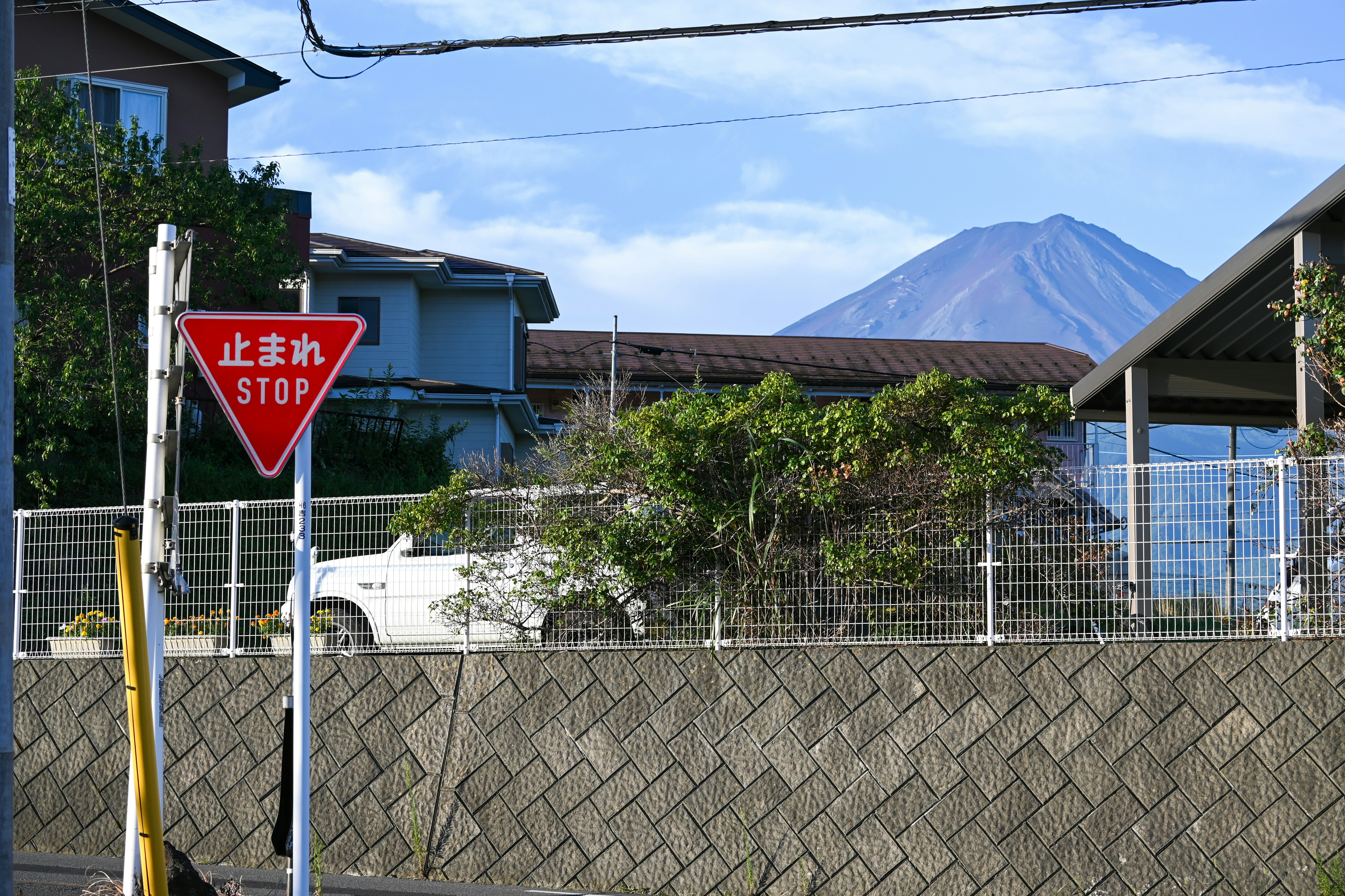 Volcanic Peak Beyond the Suburban Fence