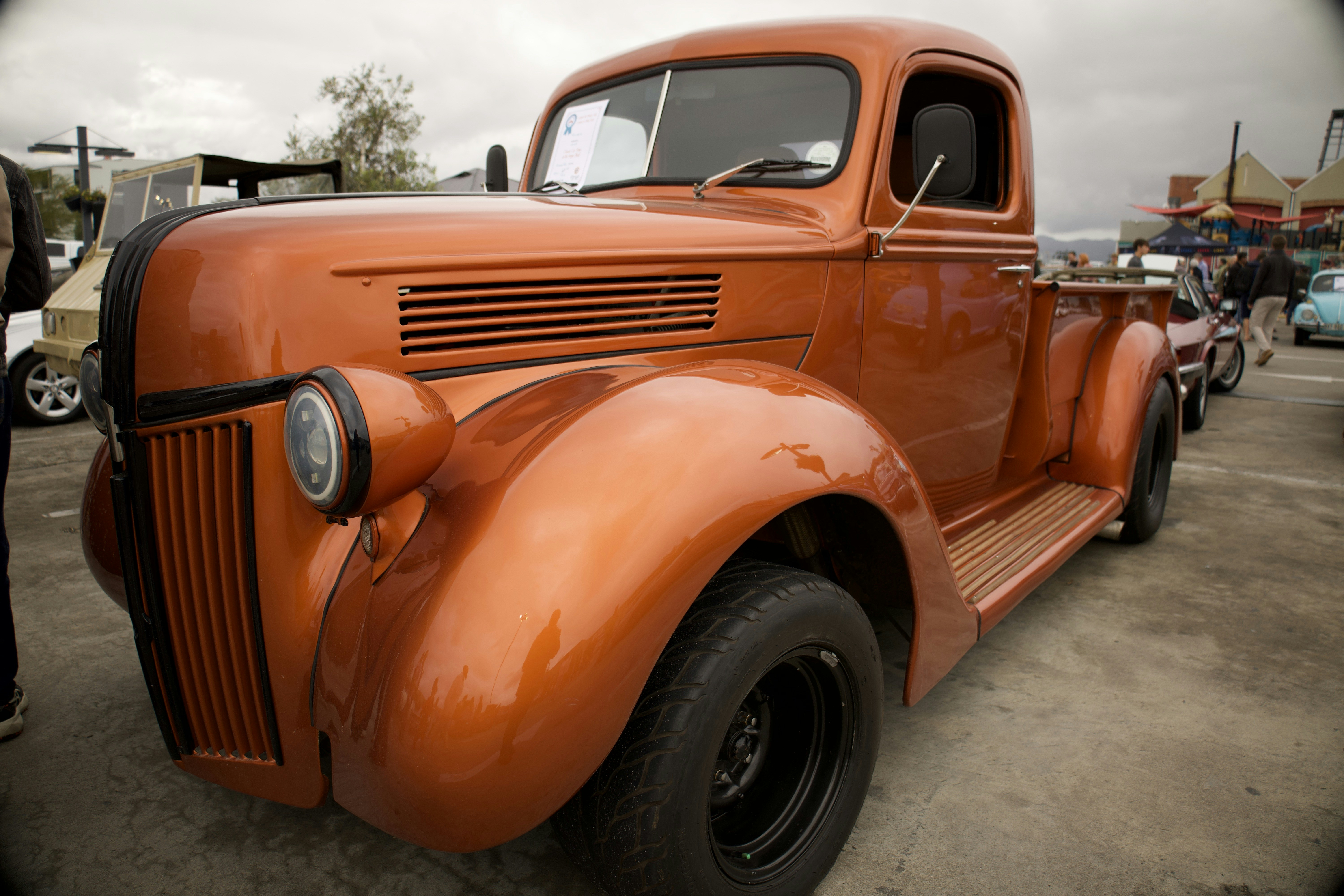 Orange Classic: A Curvaceous Vintage Work Truck Reimagined