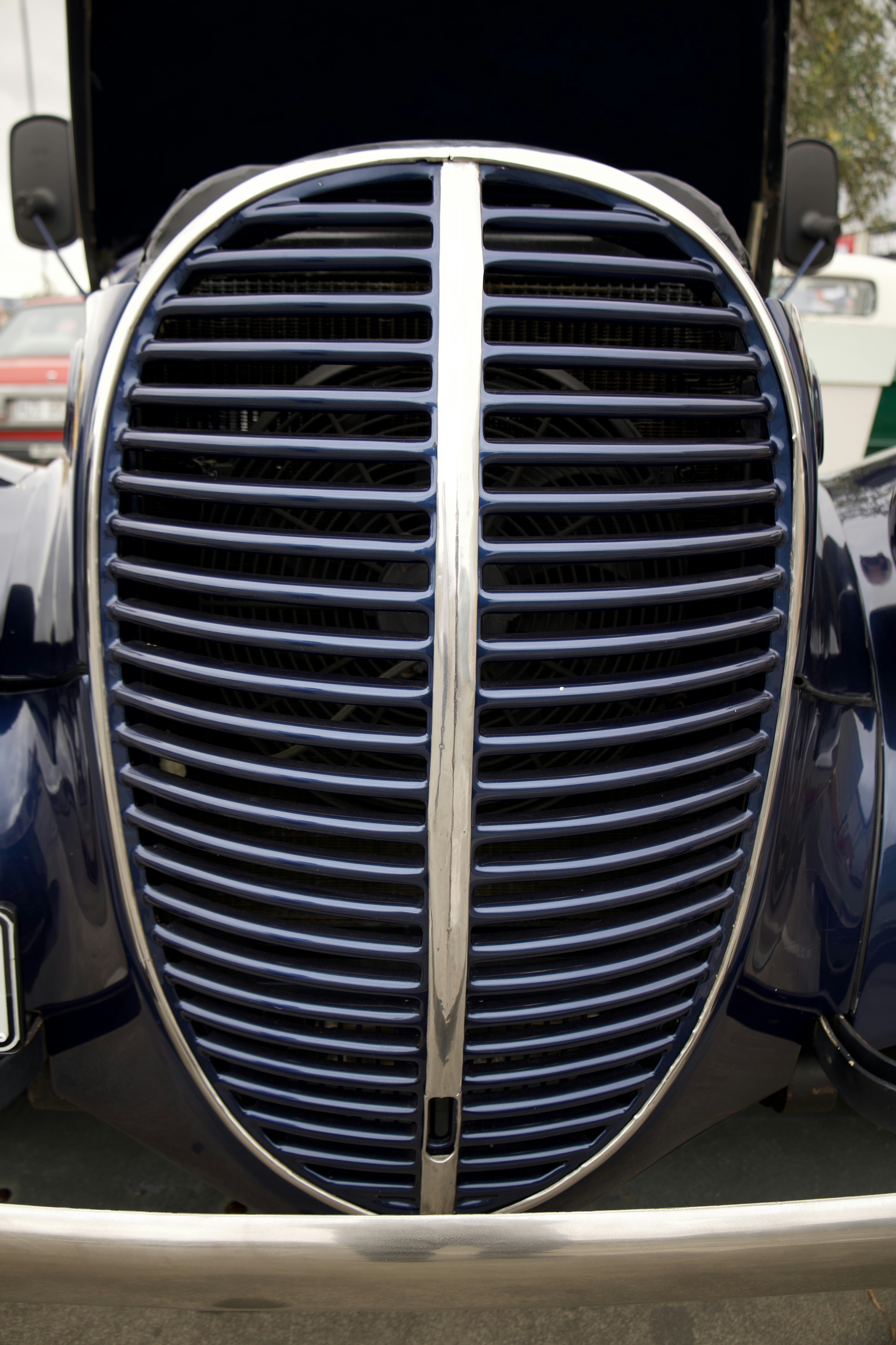 Chrome Helix of a Classic Automobile