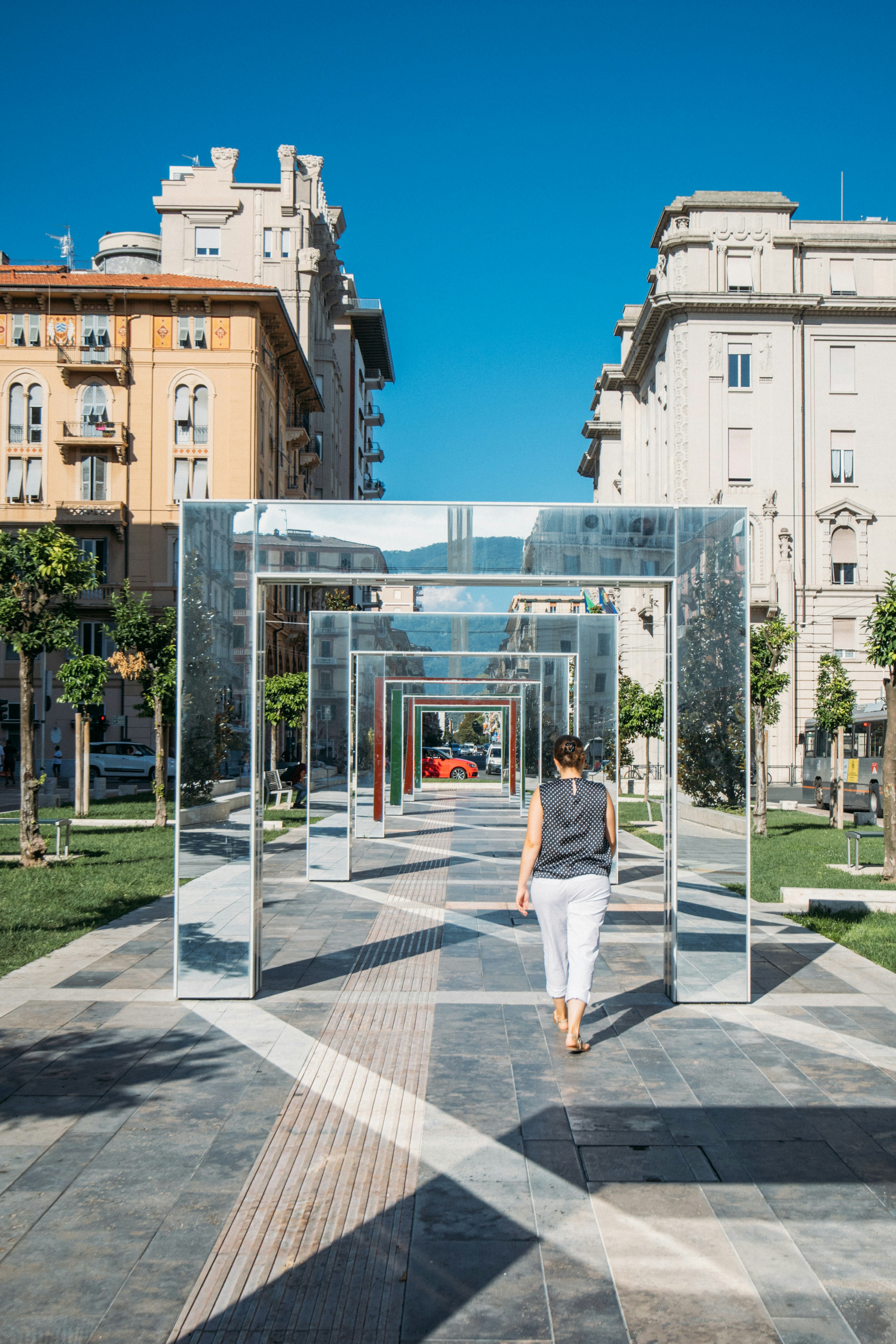 Mirrored Avenue: A Quiet Walk Through Infinite Frames