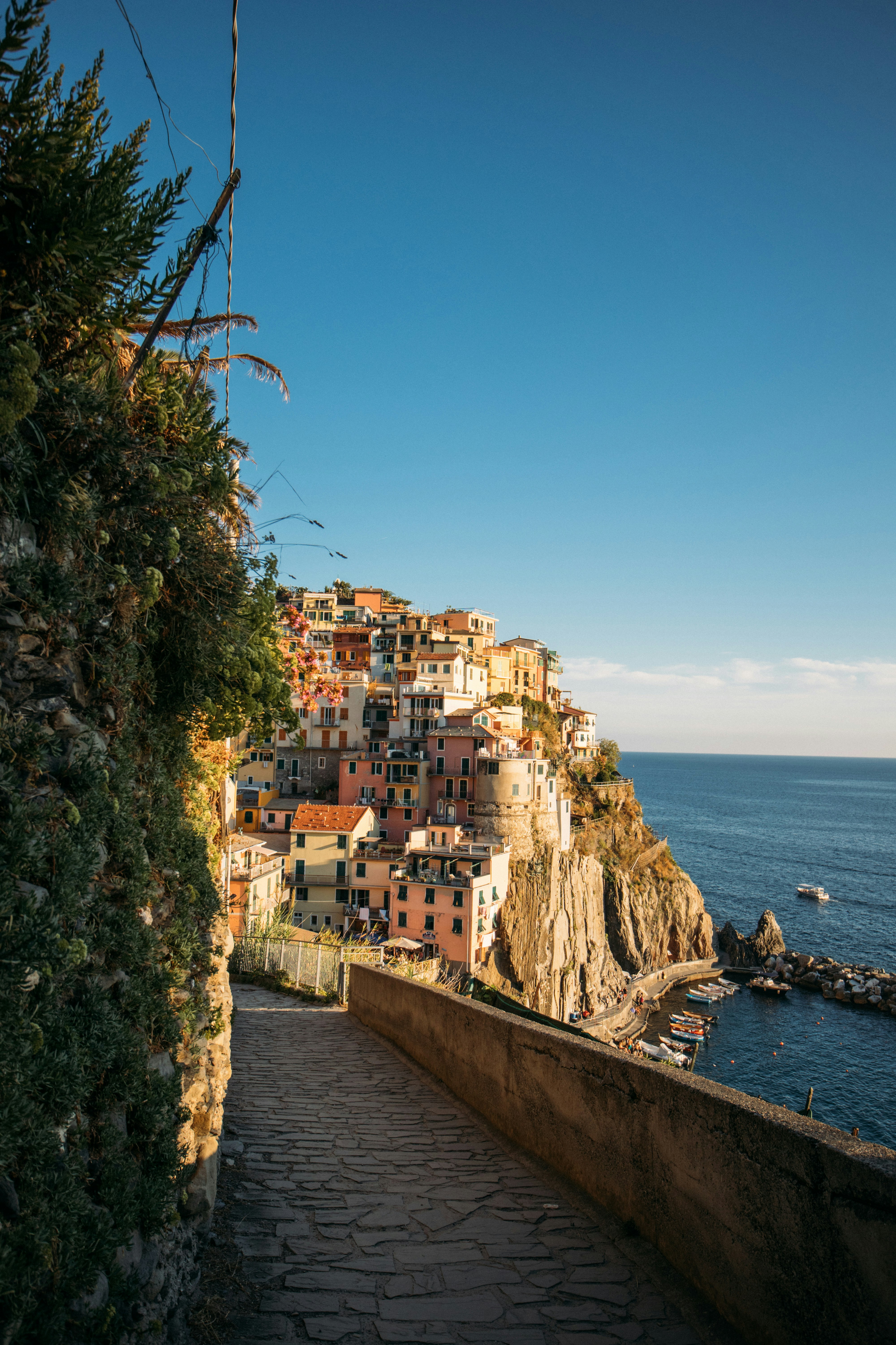 Cliffside Village Staircase: A Mediterranean Path to the Sea