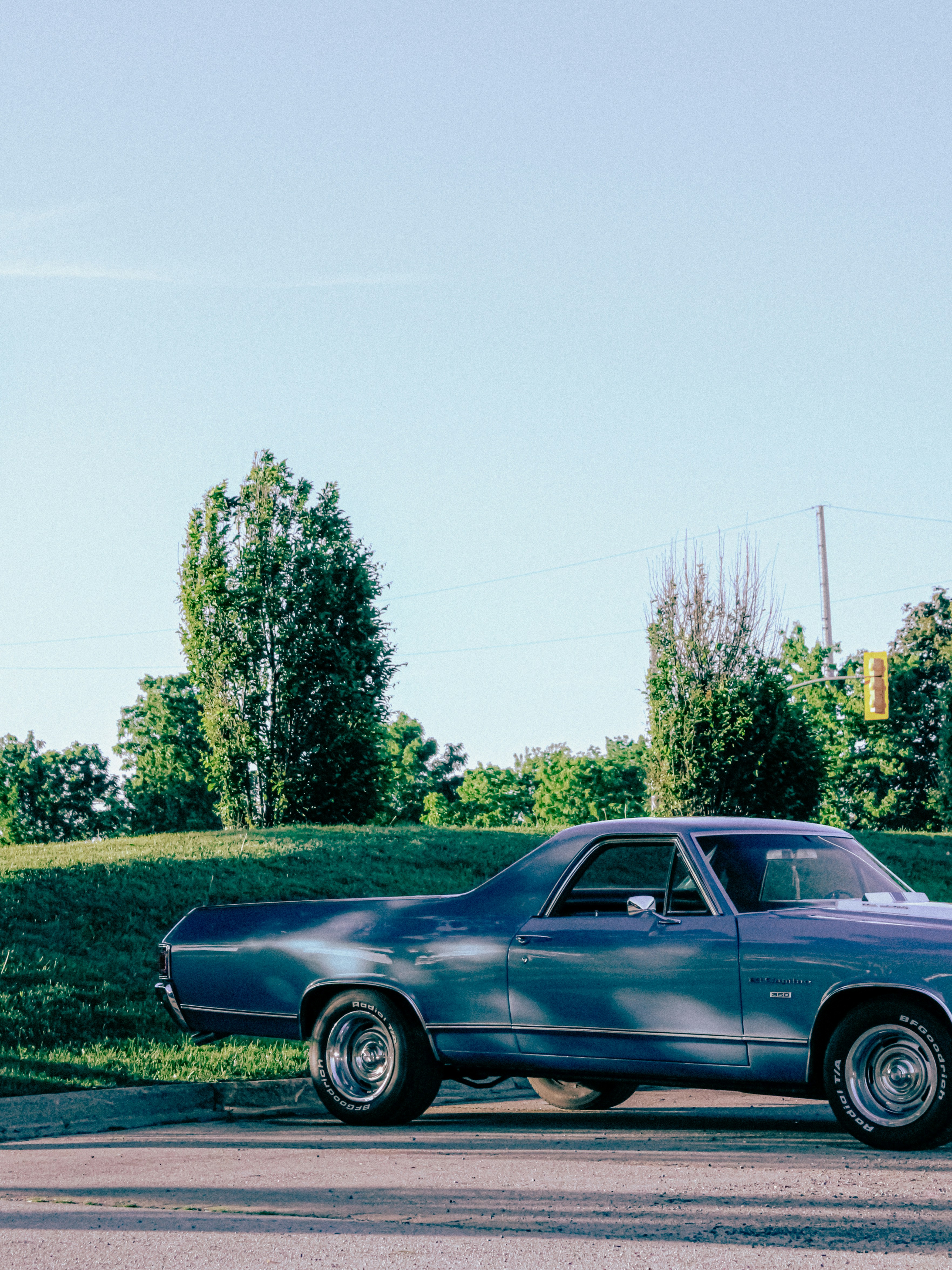 Blue Classic: A Lone Chevy on a Quiet Afternoon