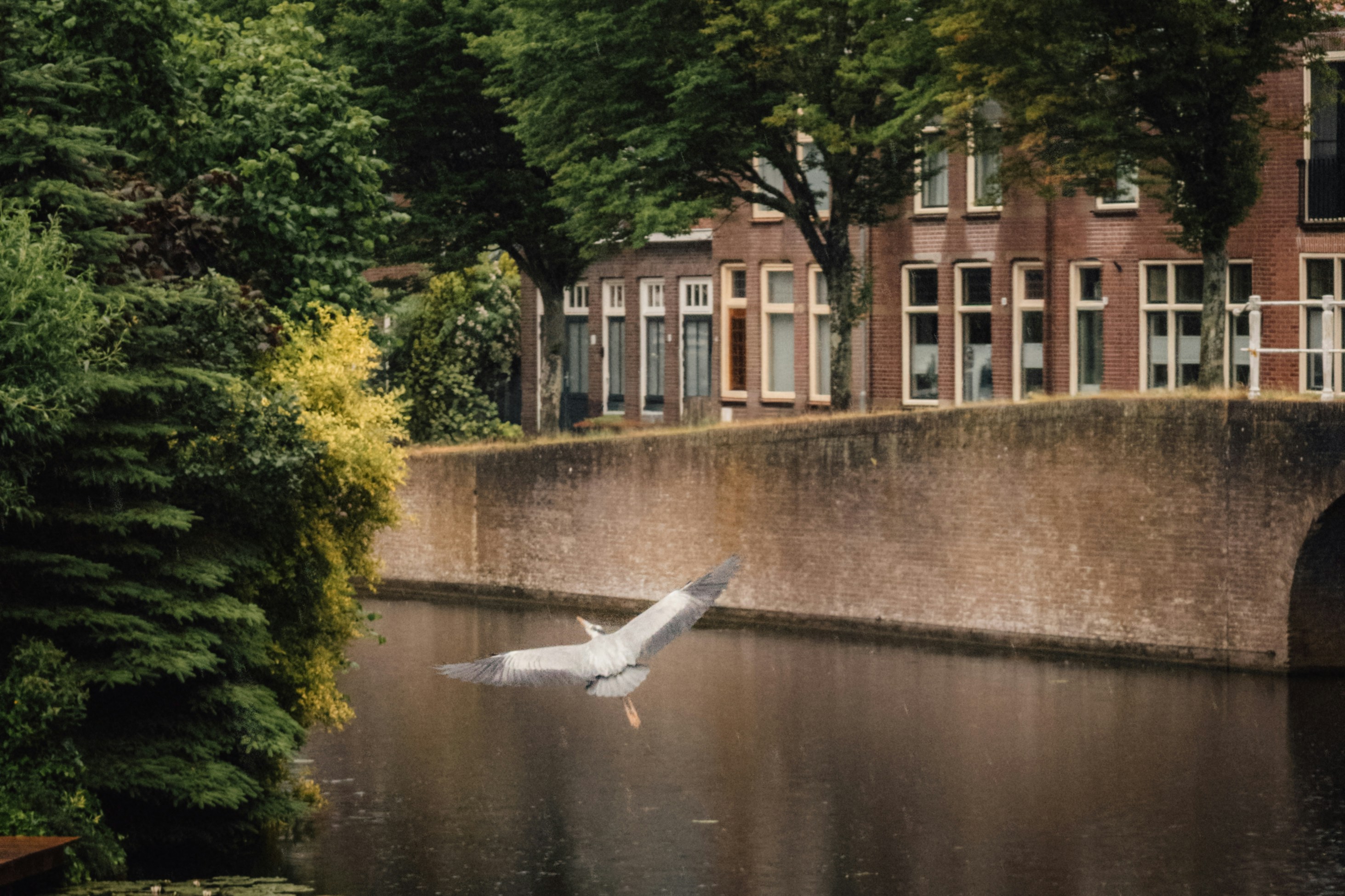 Seafaring Moment Over Quiet Canal
