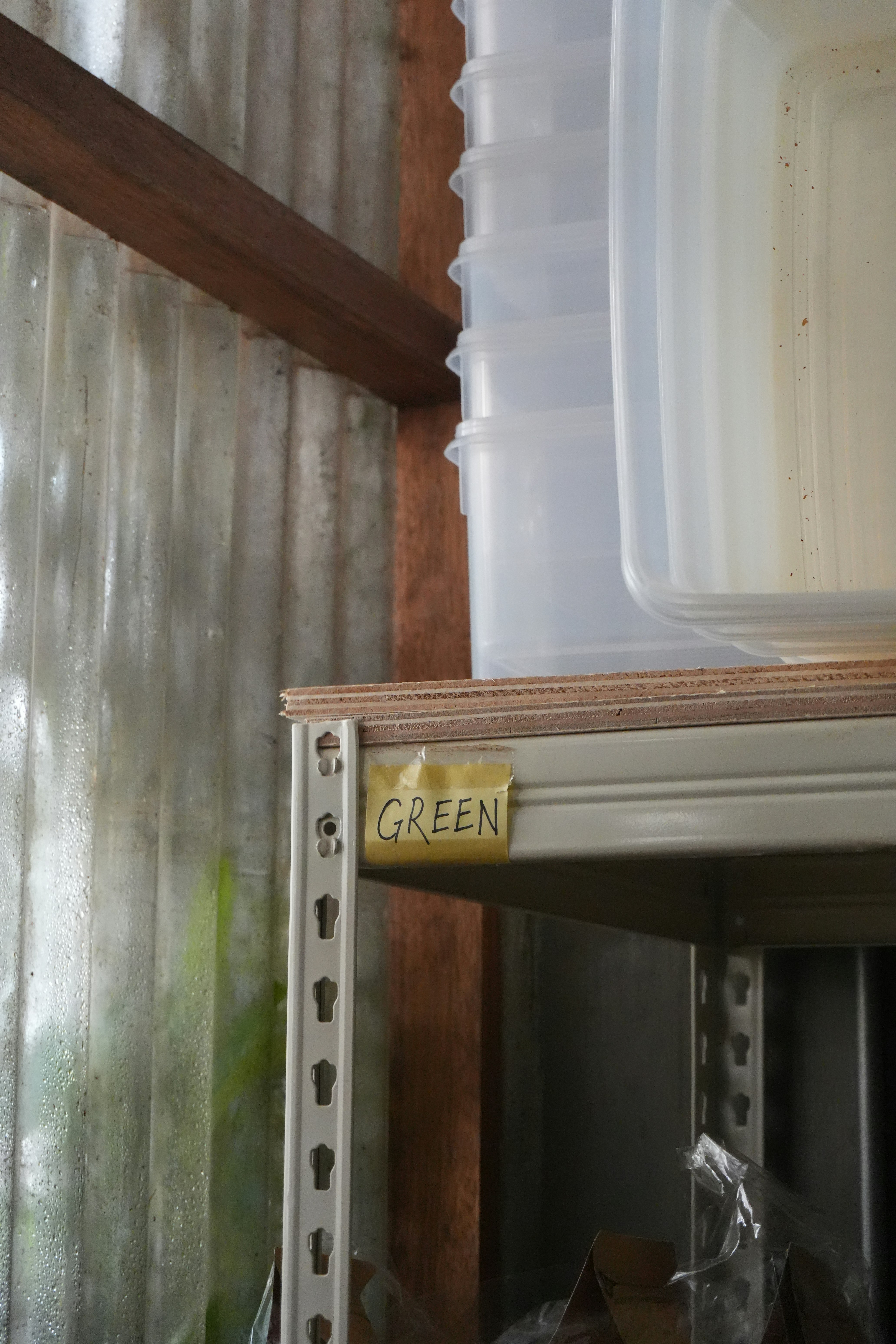 Storage Shelf in a Rustic Workshop