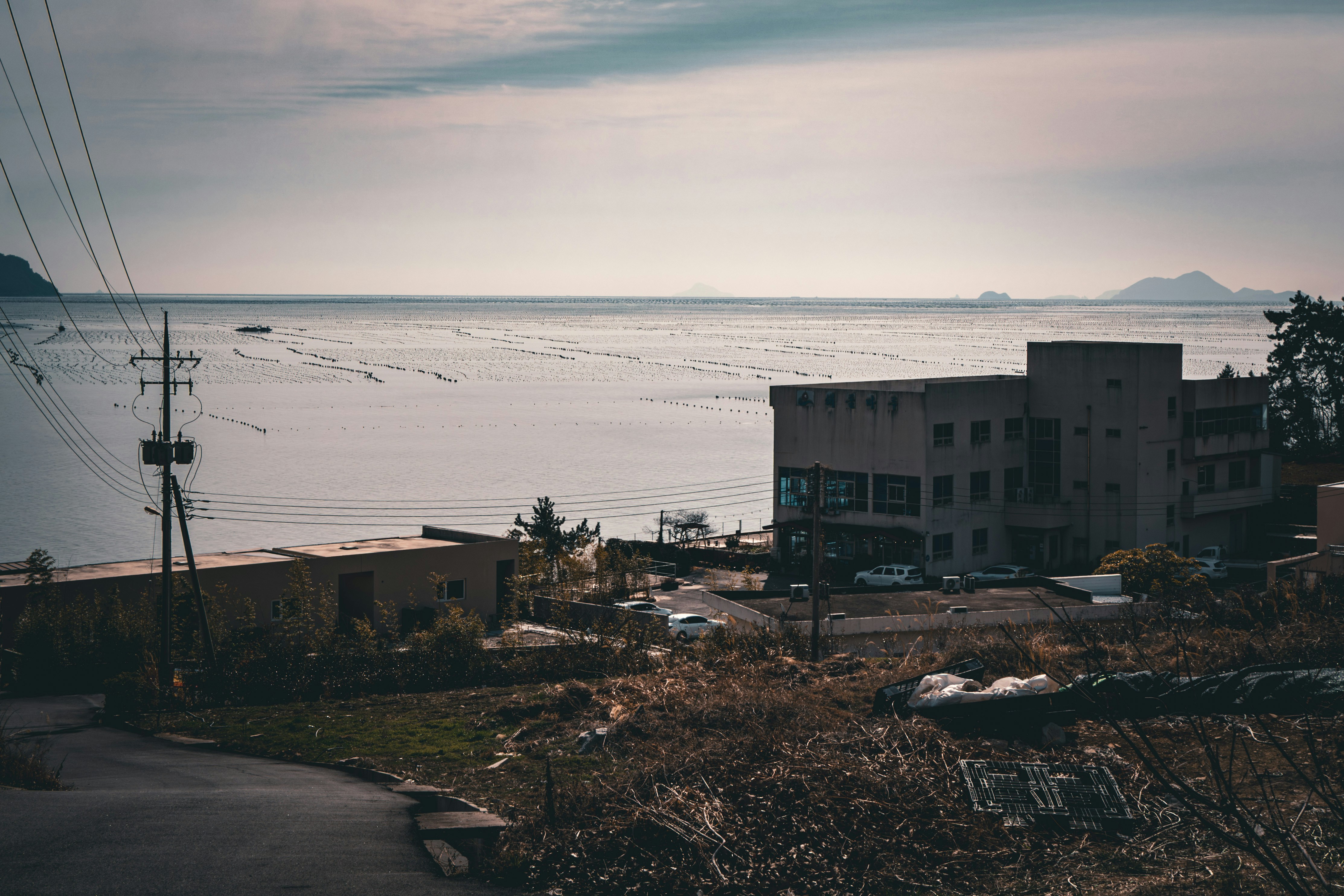 Horizon on the Edge: A Quiet Coastline under Overcast Light