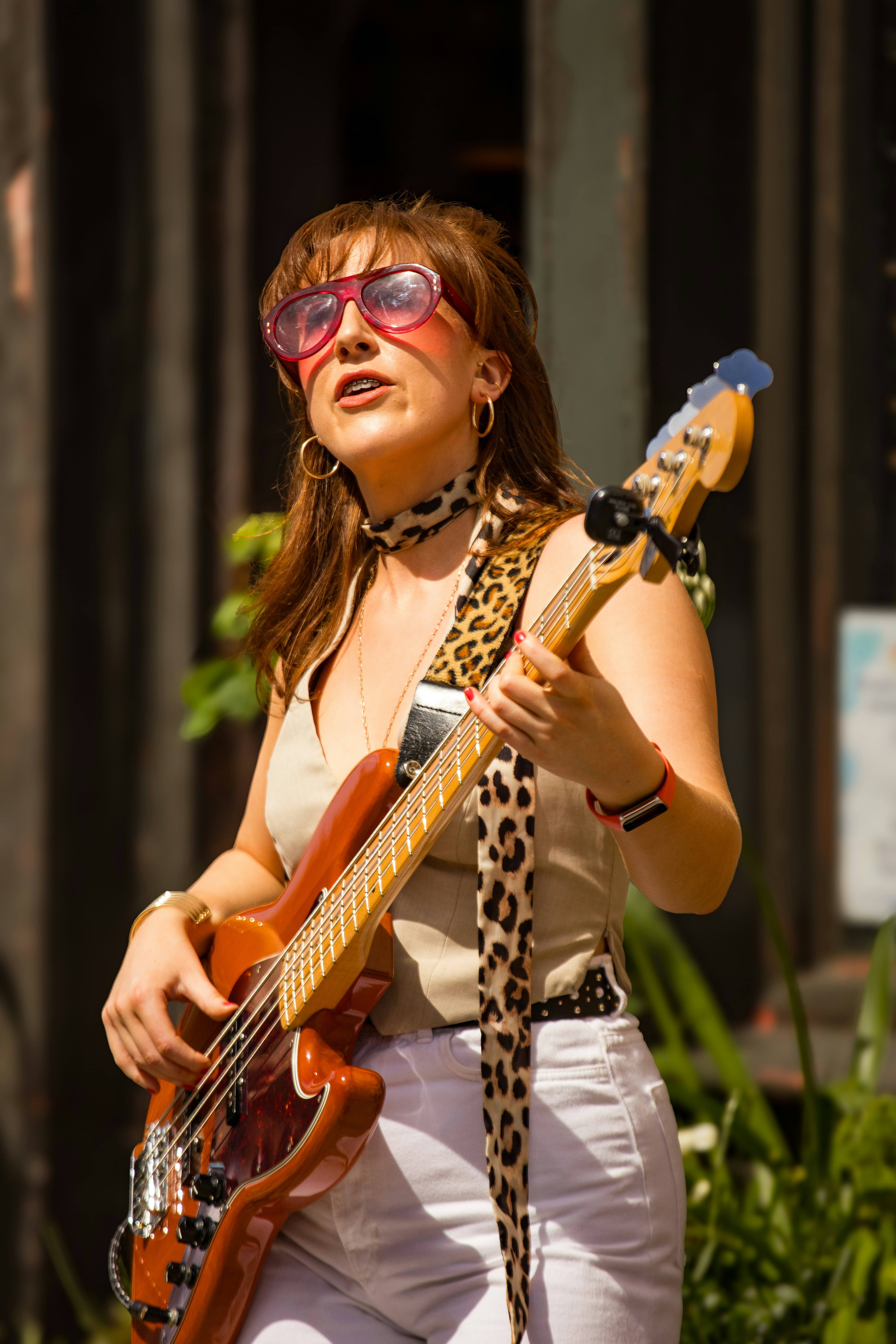 Sunlit Groove: Velvet Riffs in the City Courtyard