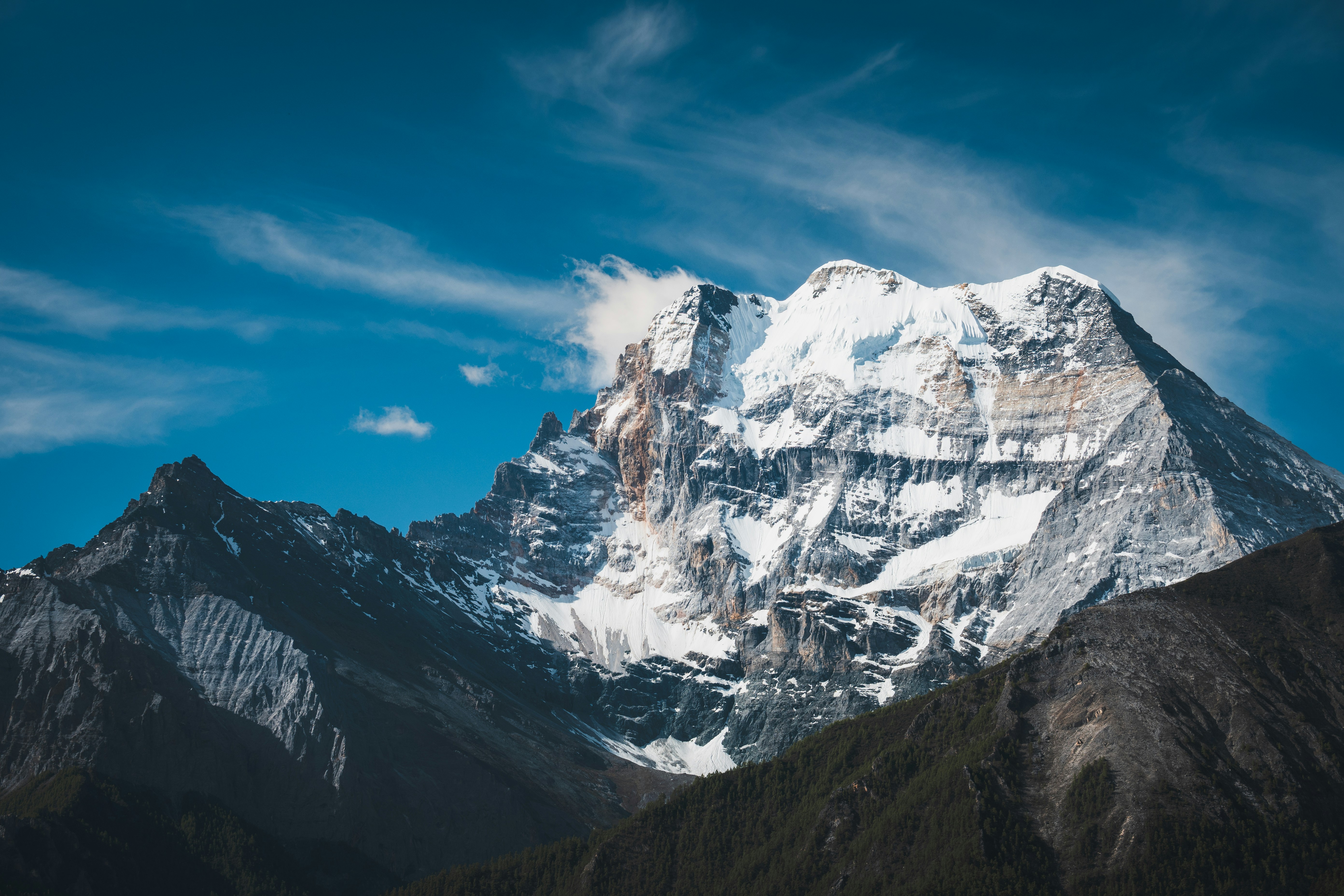 Crowned Peak Beneath a Cerulean Sky