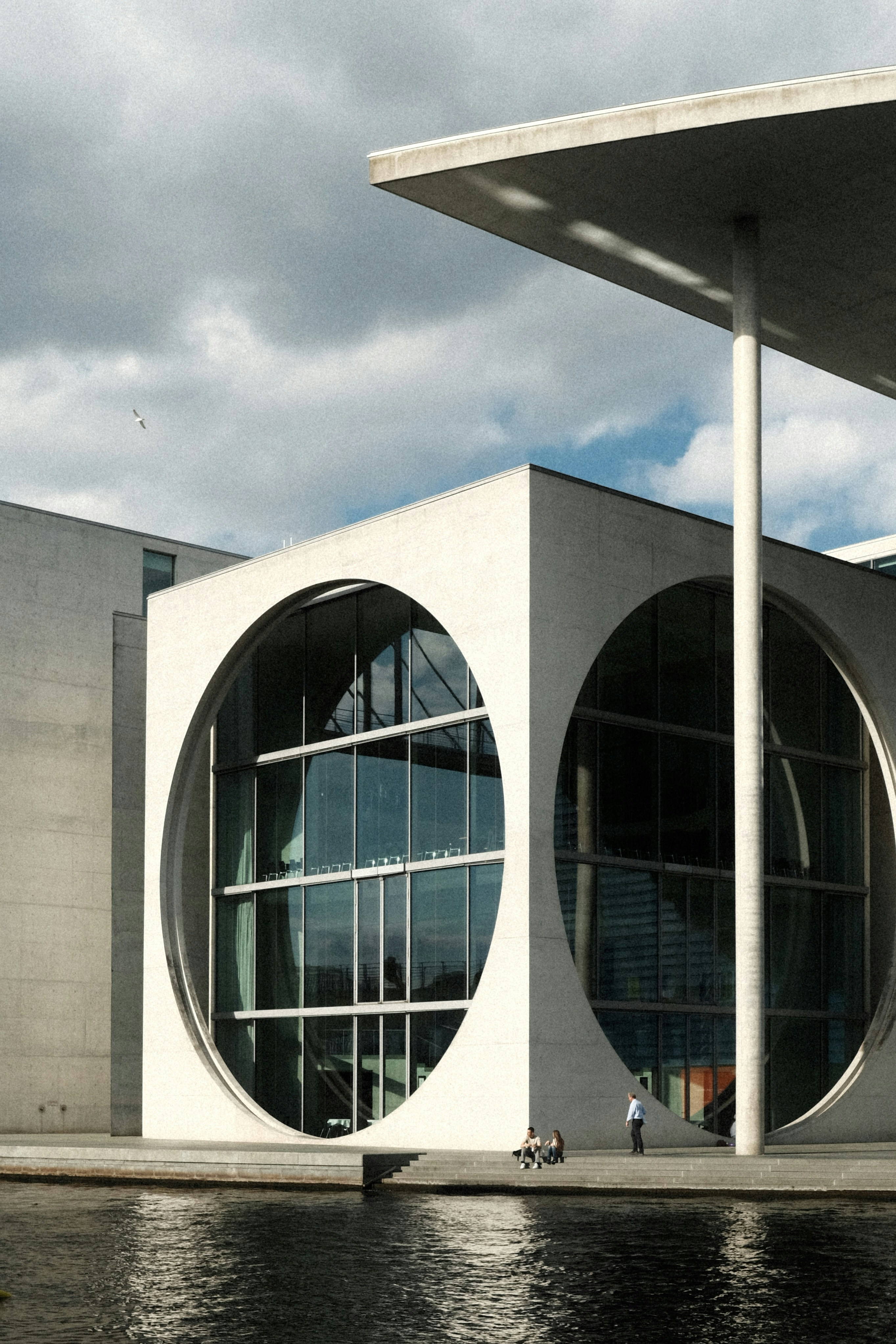 Circles of Glass and Stone by the Water