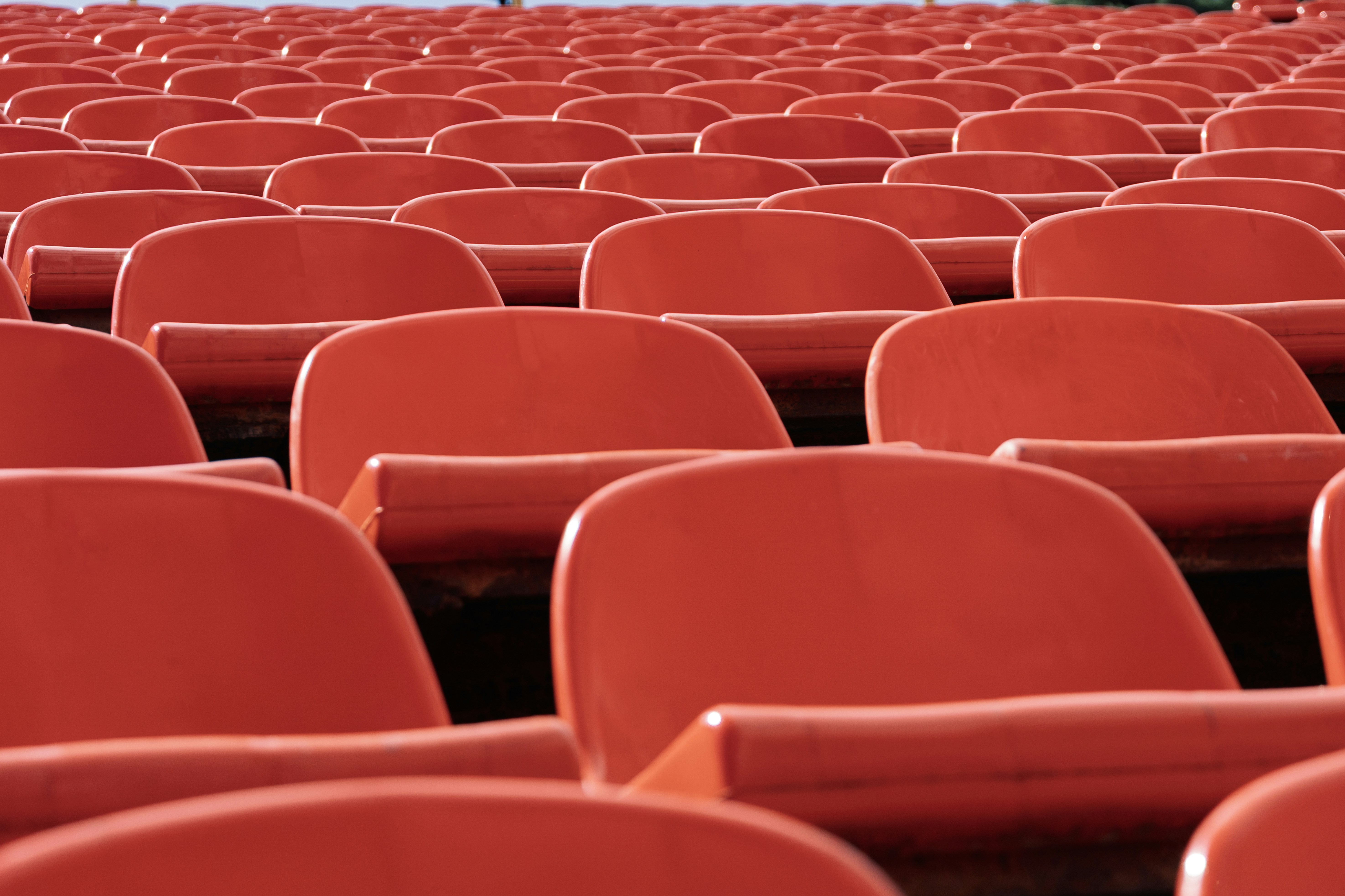 Red Sea of Seats: a Sea of Stadium Red