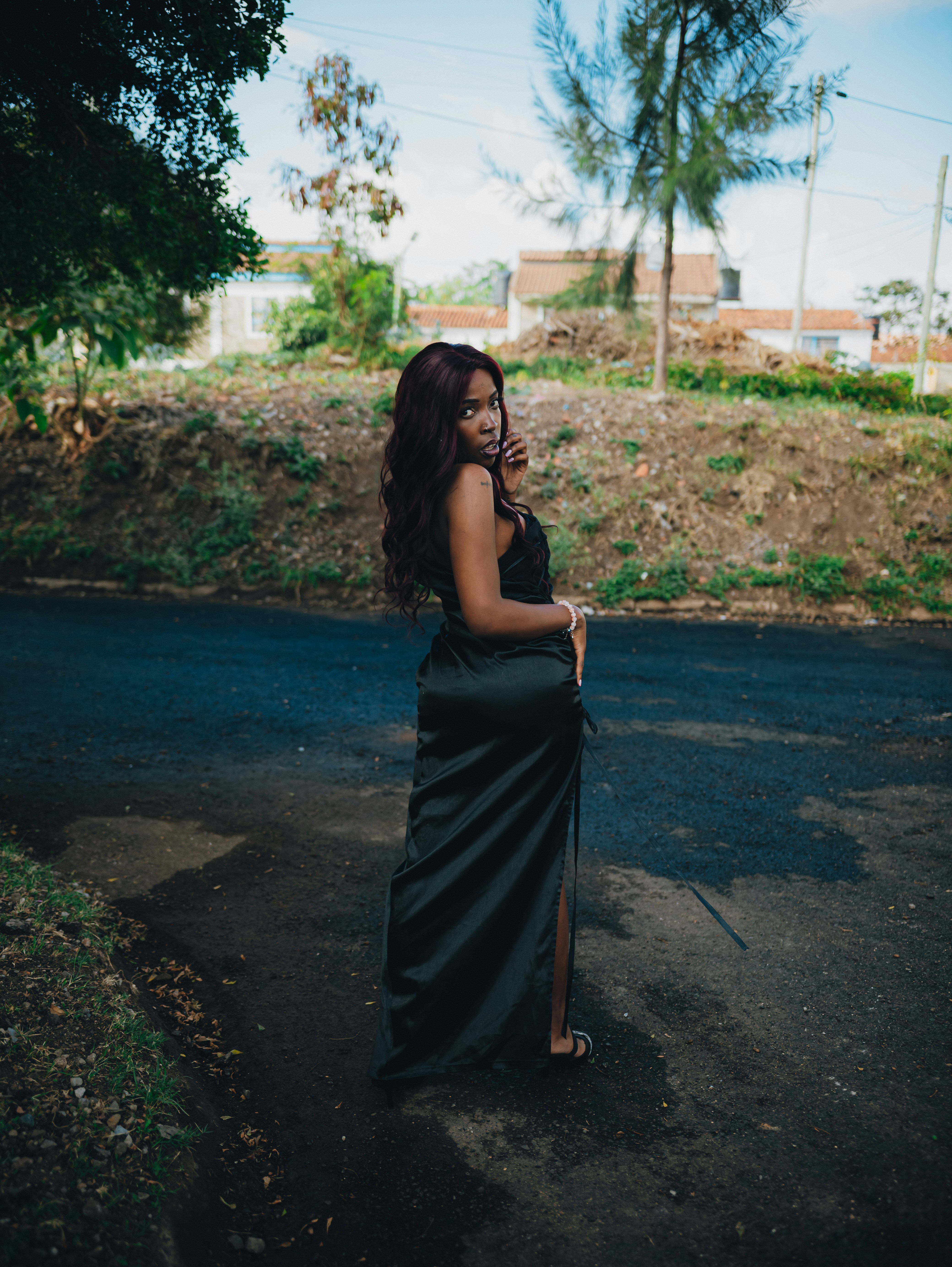 Evening Enchantment: A silhouetted gown and hush of dusk
