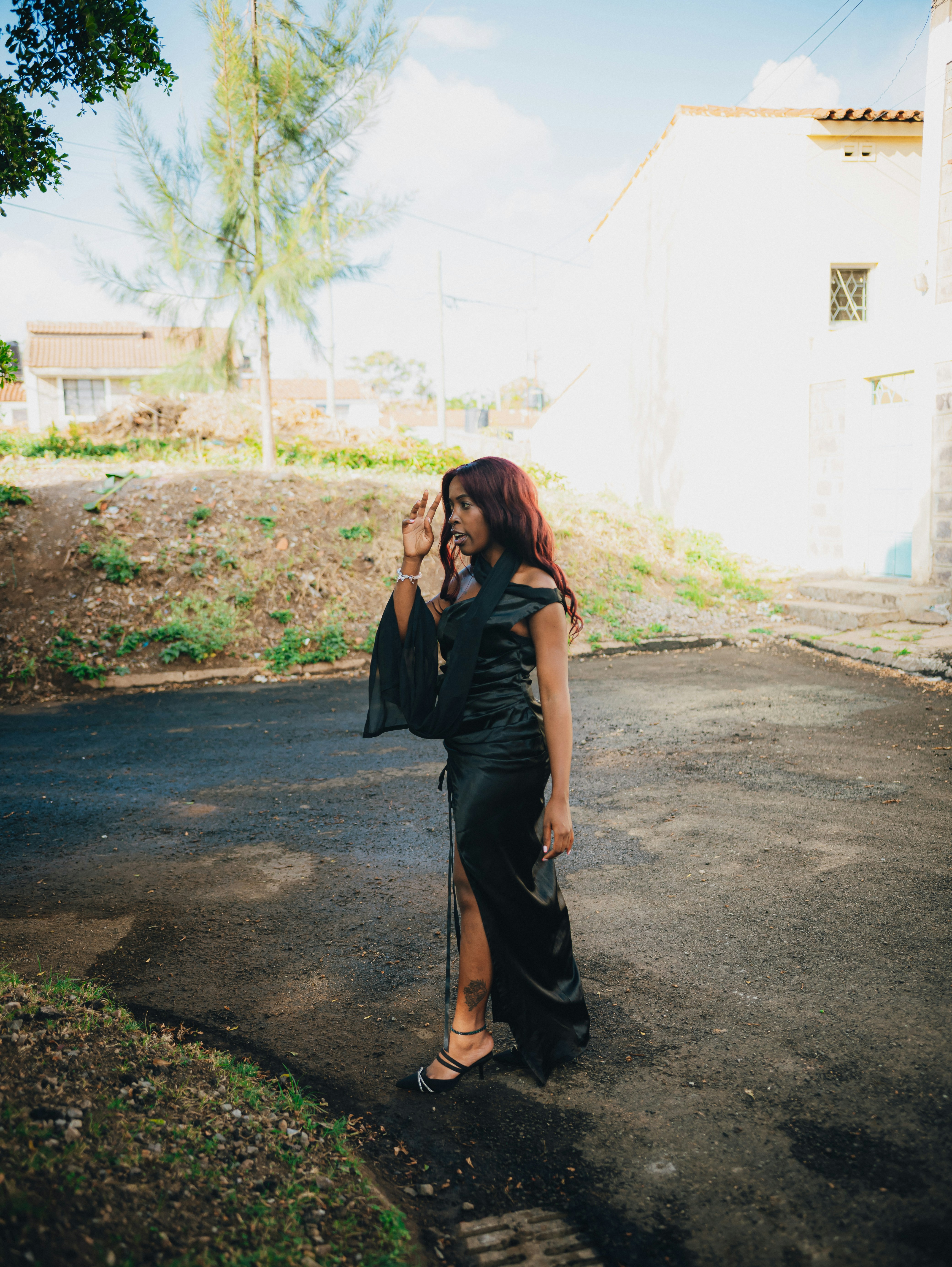 Night-Bloom Dress: A Portrait in Mono-Chic Evening Lights