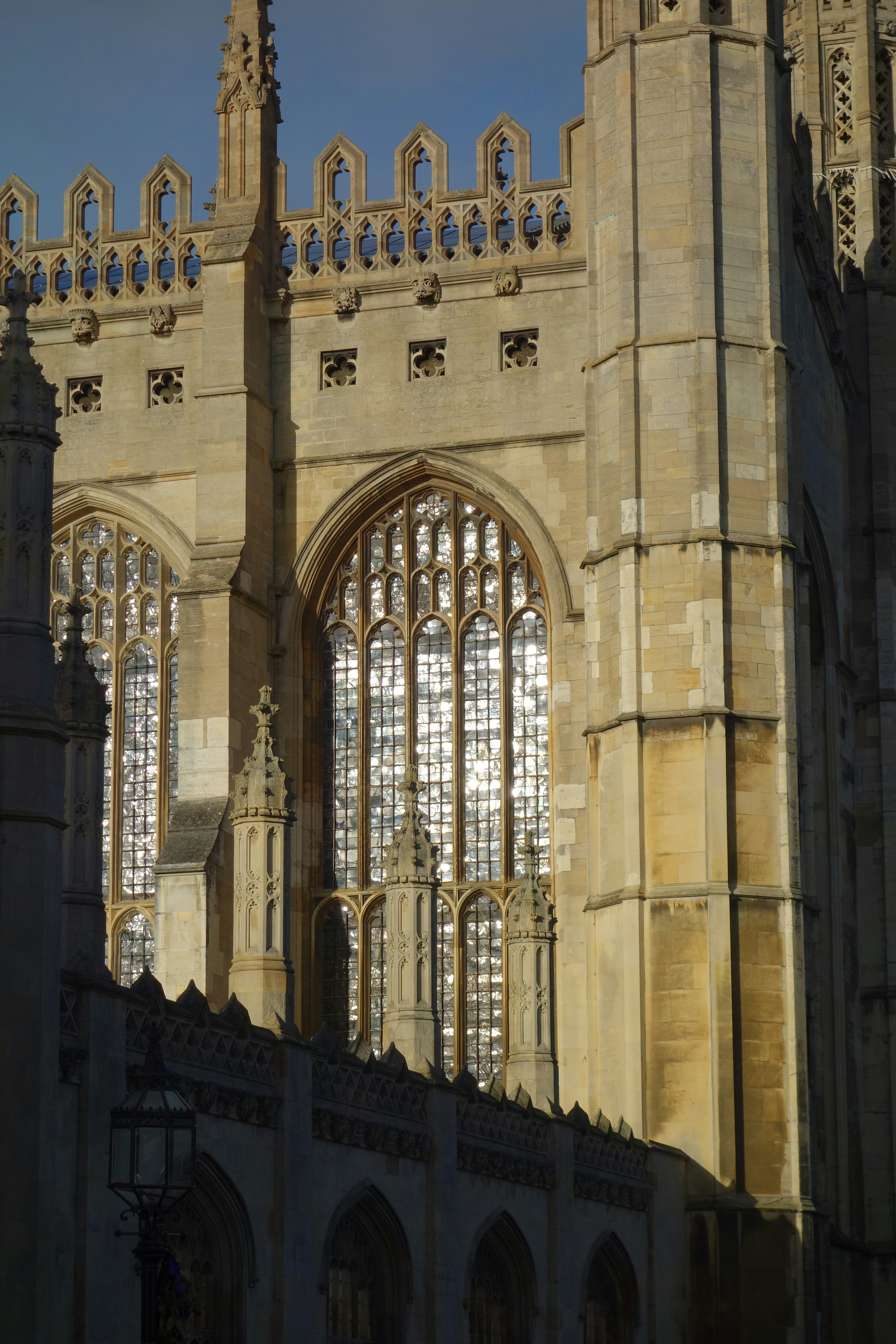 Gothic Cathedral Window Bathed in Late Day Light