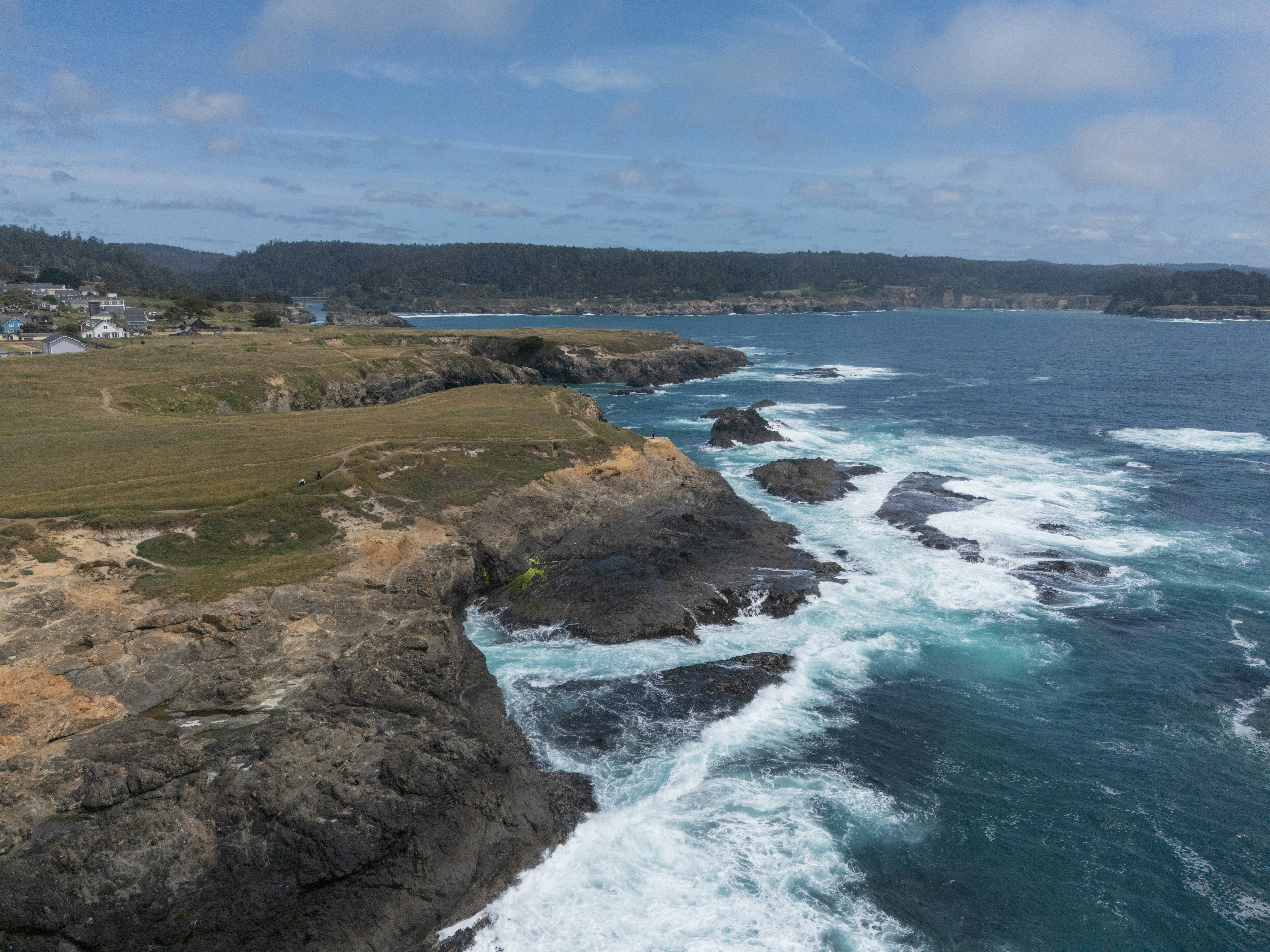 Coastal Cliffline Meeting the Atlantic: A Quiet Morning by the Sea