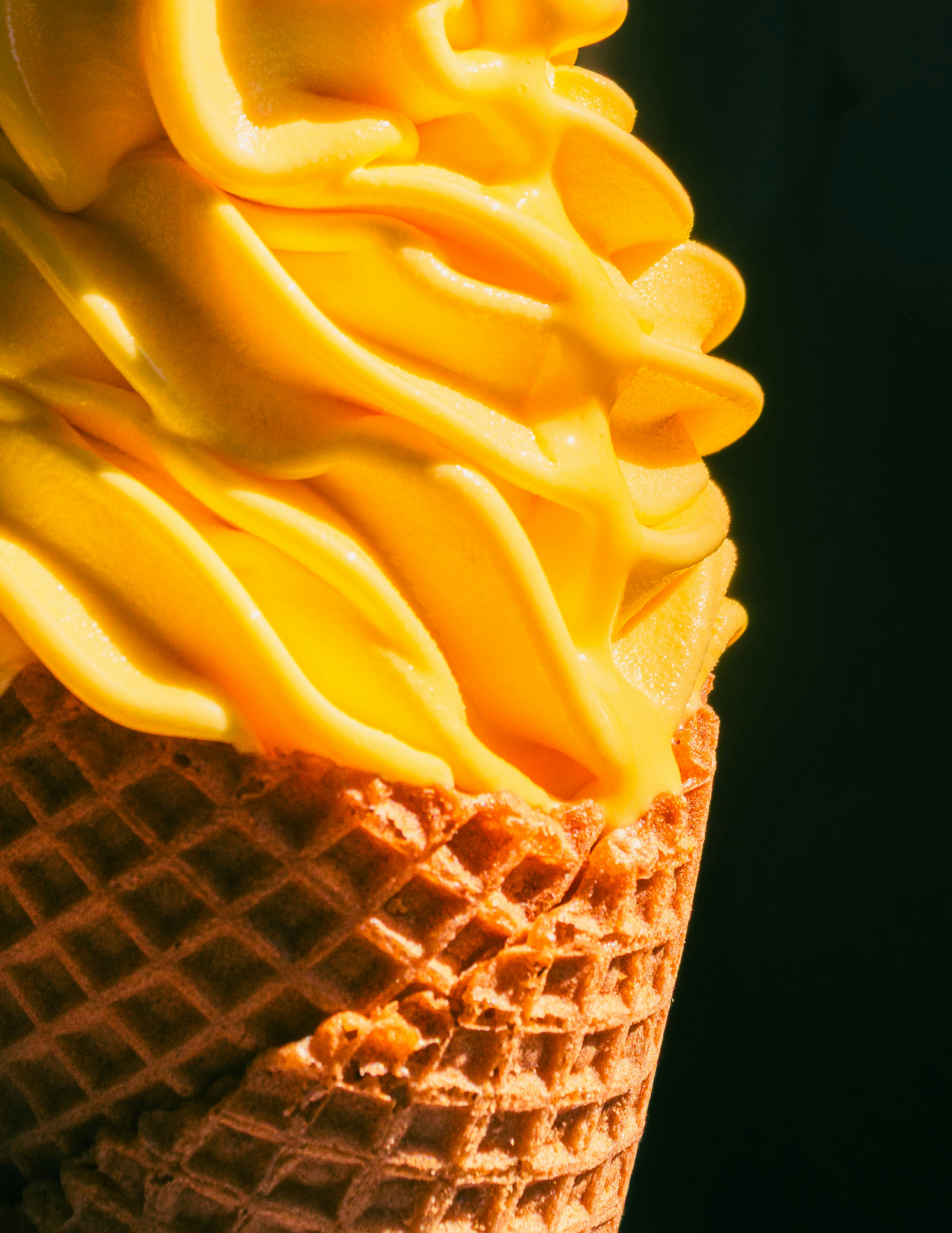 Golden Swirls on a Waffle Peak